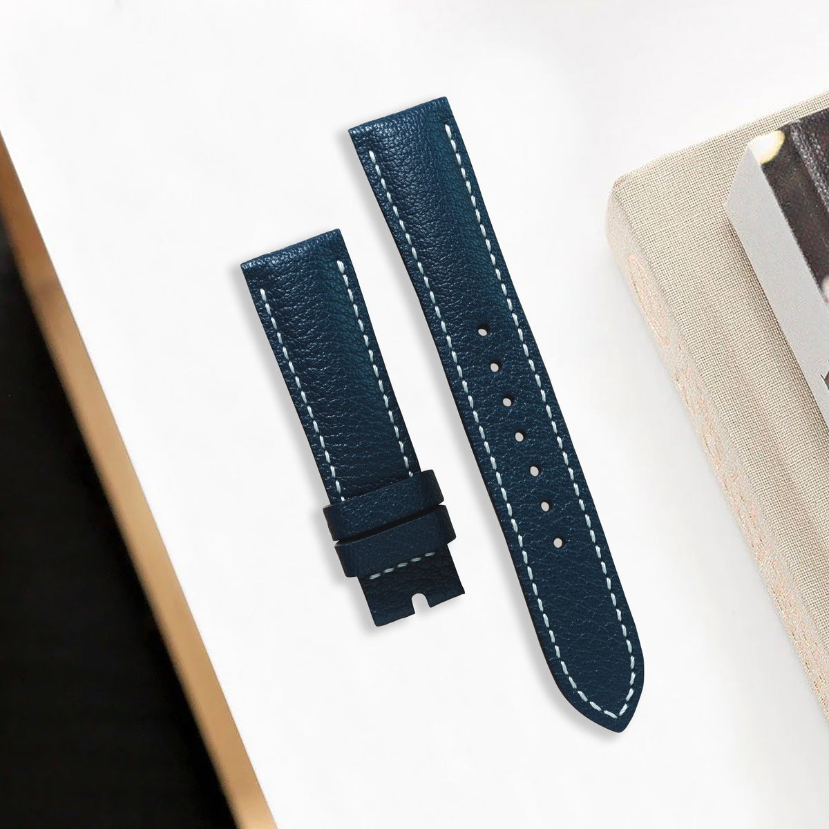 Omega Seamaster Aqua Terra Straps - Chevre Navy Blue – Liger Straps