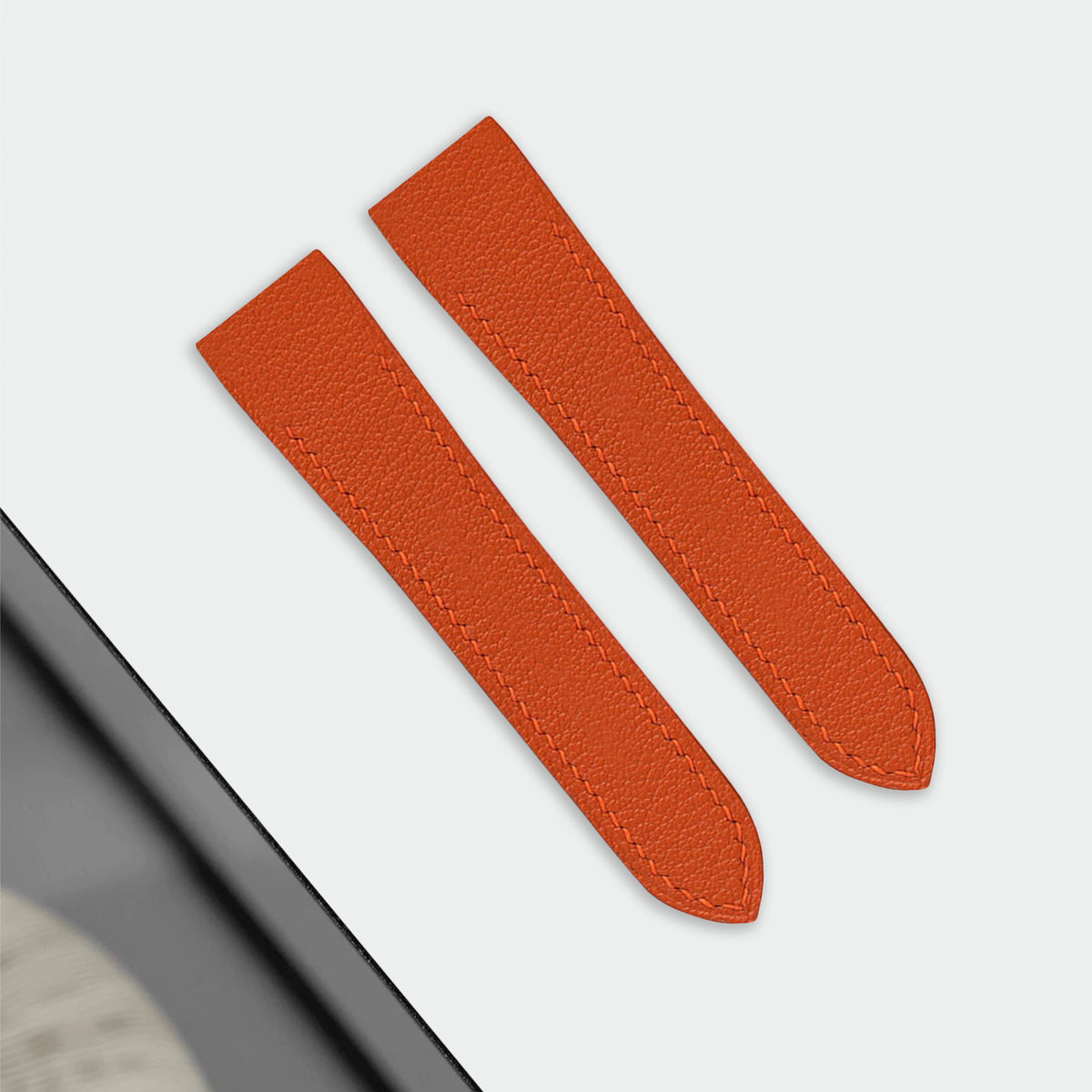 Cartier Santos 100 Straps - Chevre Orange – Liger Straps
