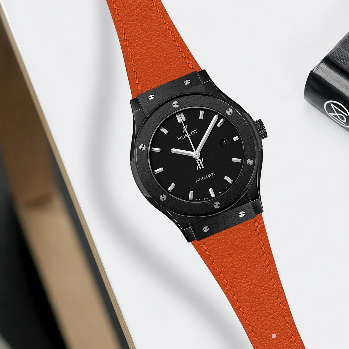 Hublot Classic Fusion Straps - Chevre Orange – Liger Straps