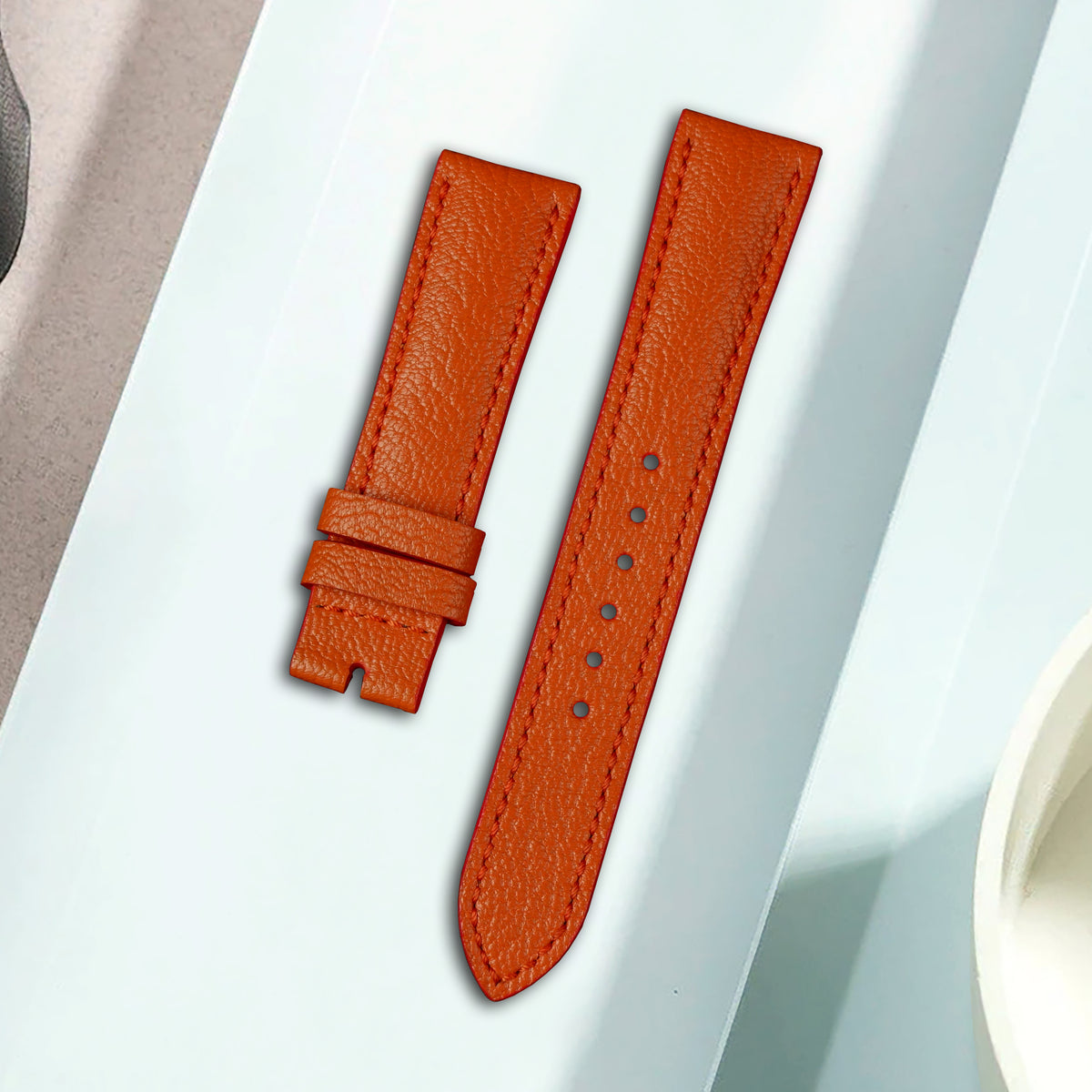 Omega Seamaster Heritage Straps - Chevre Orange – Liger Straps