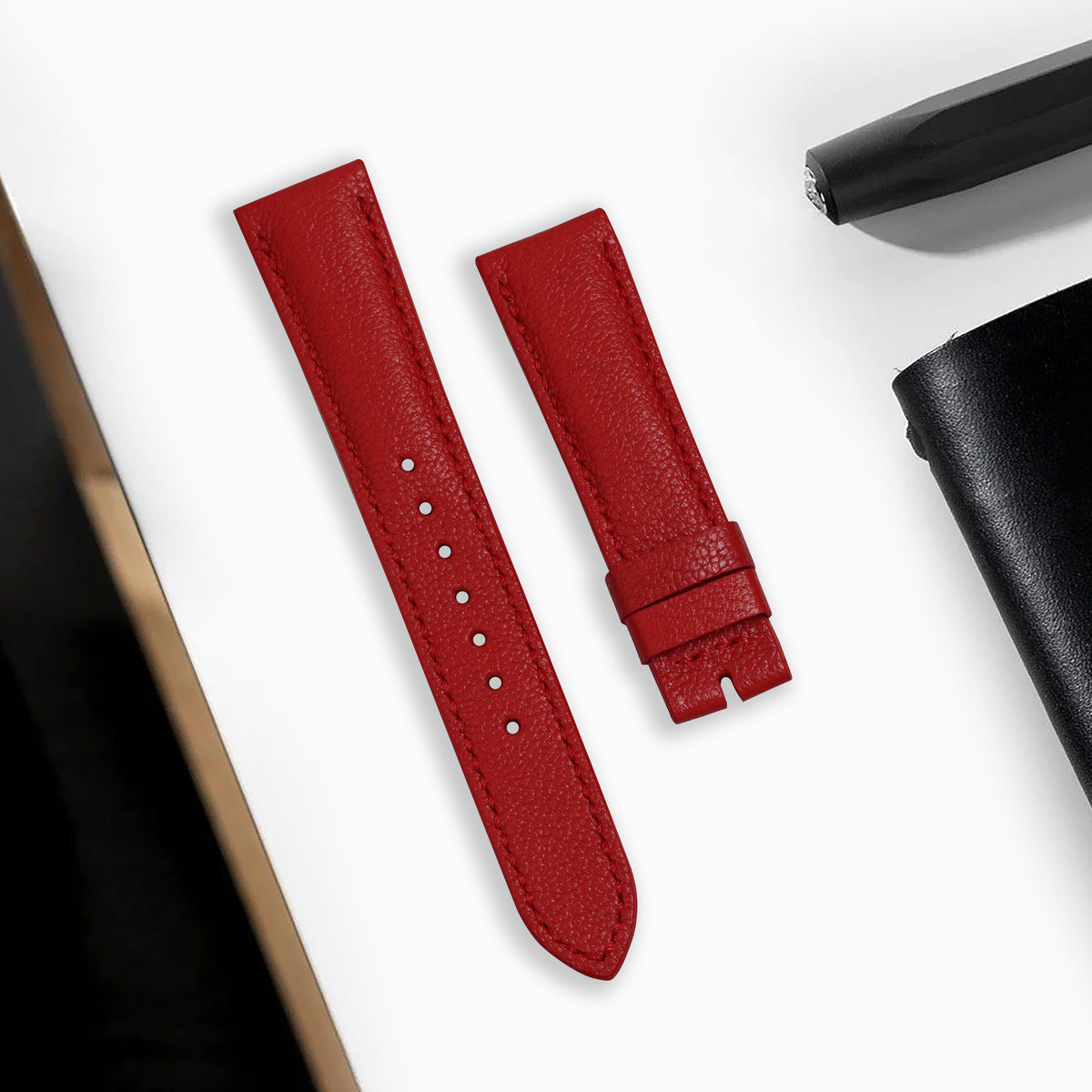 Omega Speedmaster Heritage Straps - Chevre Red – Liger Straps