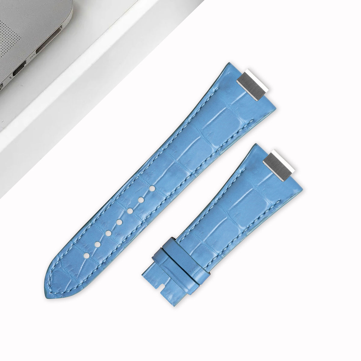 Tissot PRX Straps - Croco Aqua Blue – Liger Straps