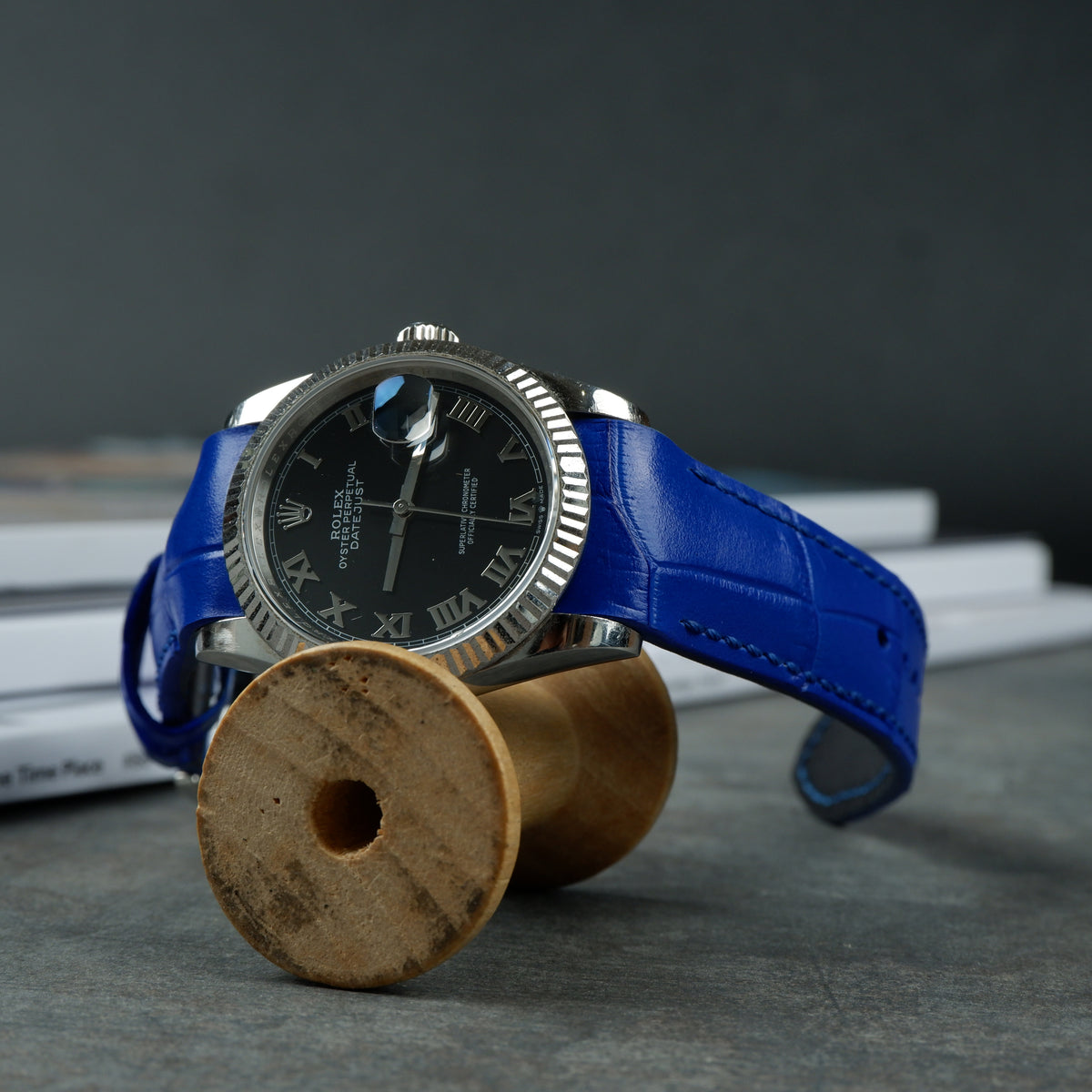 Rolex Datejust Straps - Croco Blue Batman – Liger Straps
