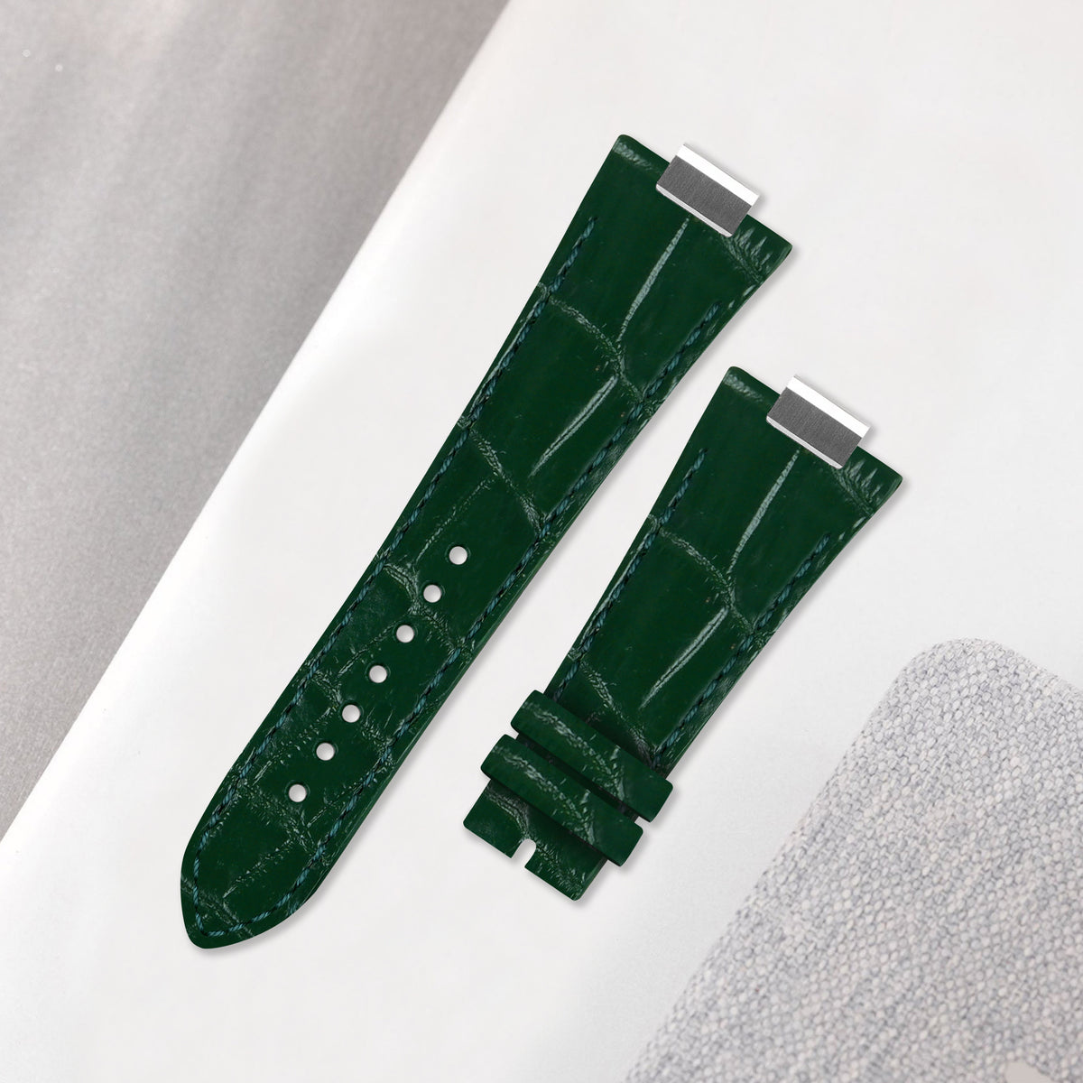Tissot PRX Straps - Croco Bottled Green – Liger Straps