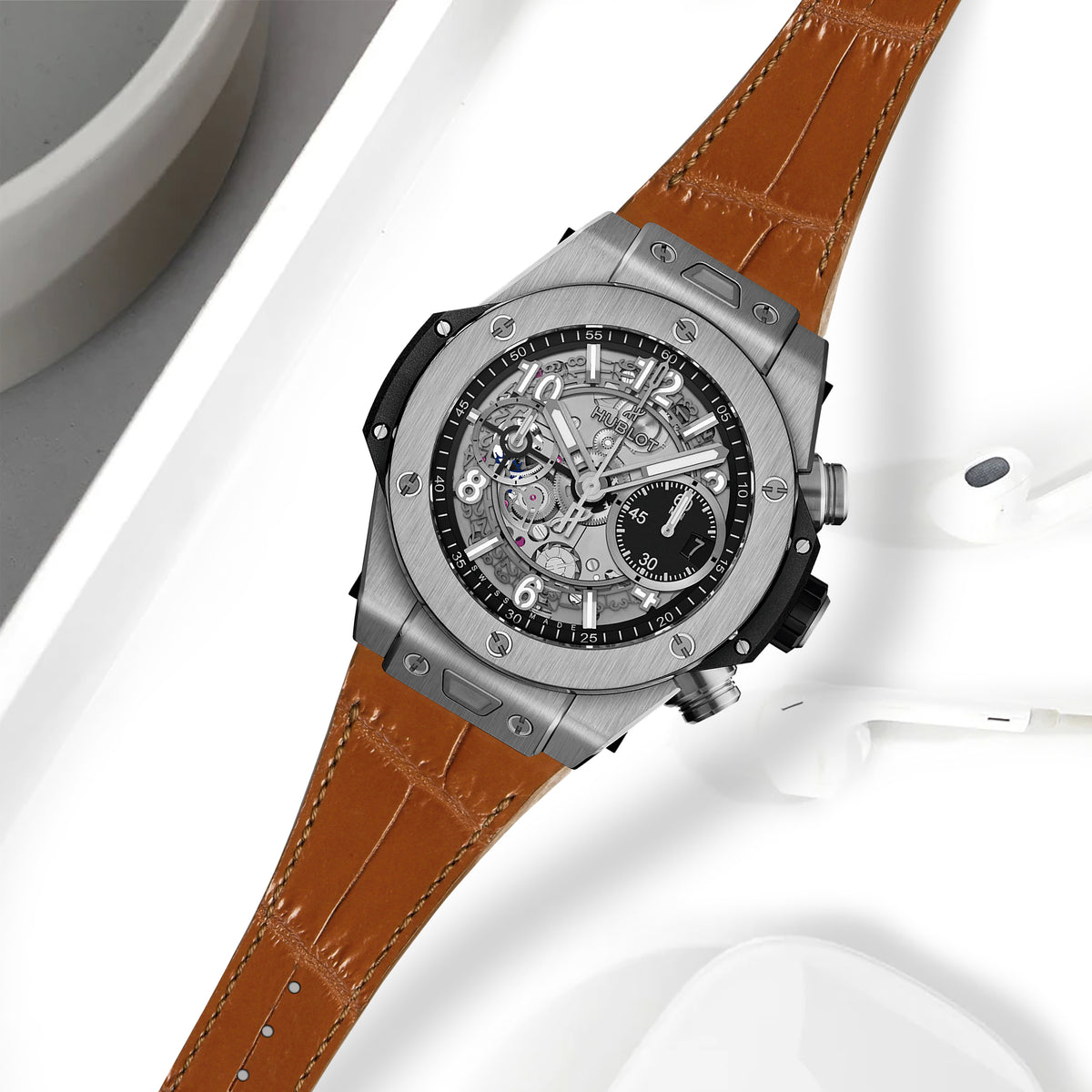 Hublot Unico One Click Straps - Croco Caramel – Liger Straps