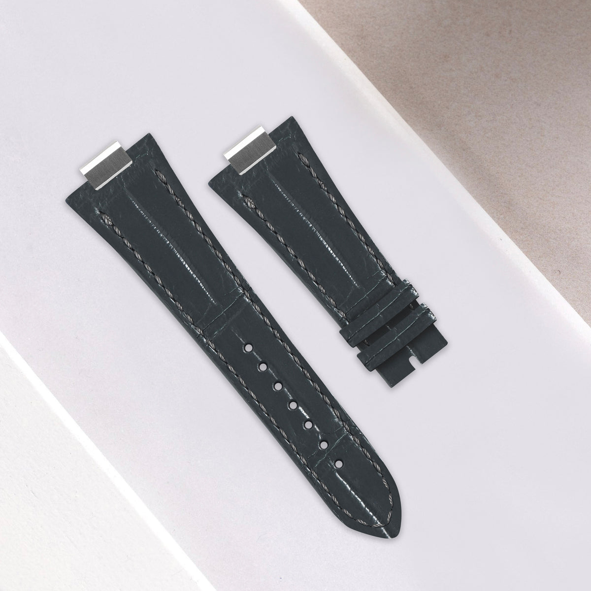 Tissot PRX Straps - Croco Dark Grey – Liger Straps