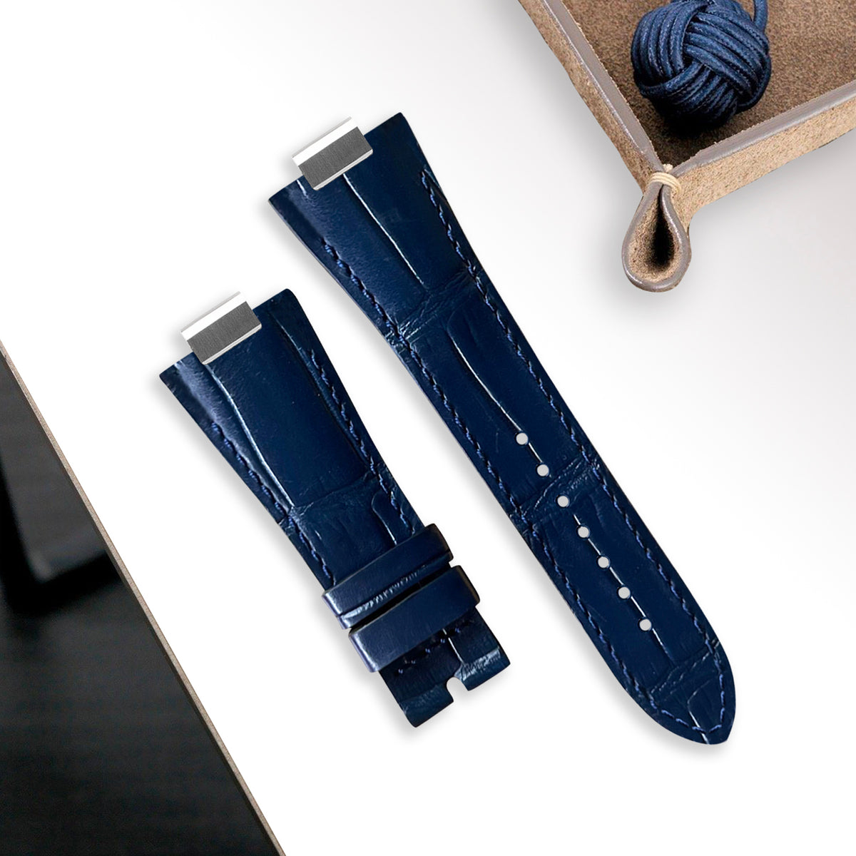 Tissot PRX Straps - Croco Navy Blue – Liger Straps