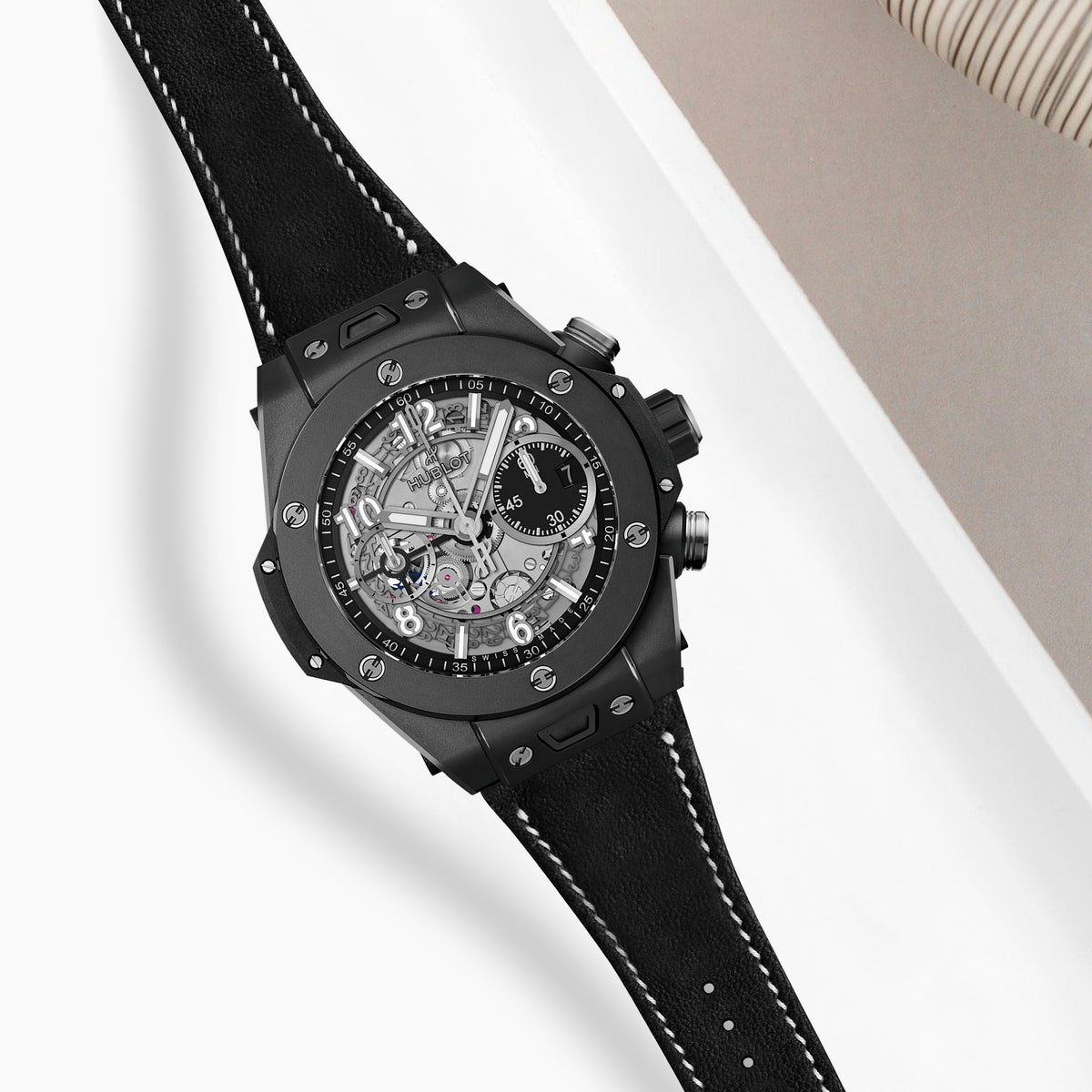 Hublot Unico One Click Straps - Dappled Black – Liger Straps