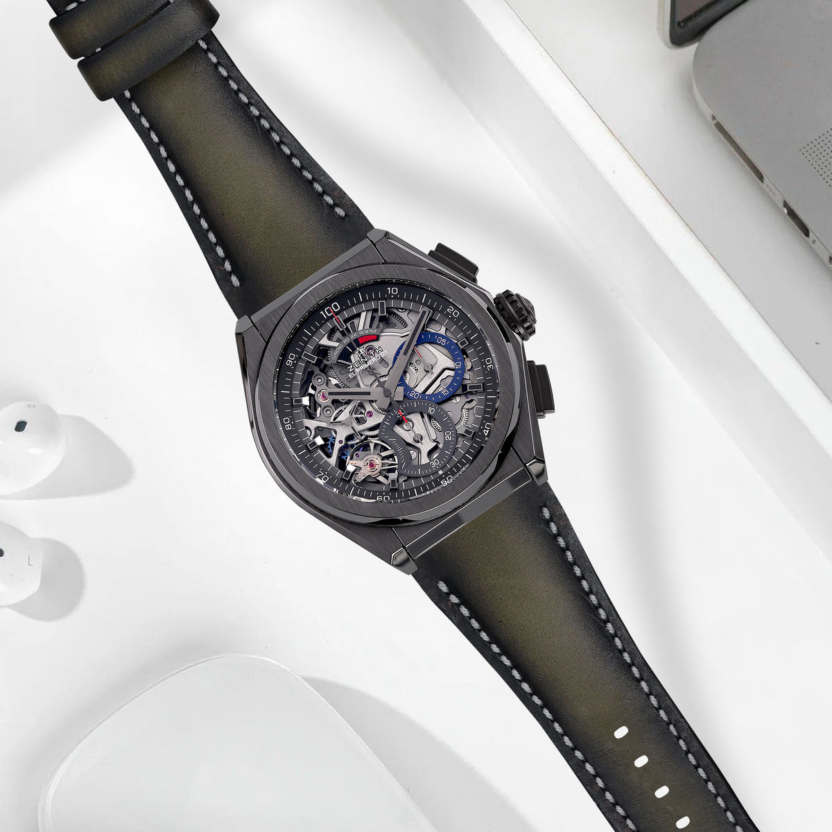 Zenith Defy Straps - Dappled Grey – Liger Straps
