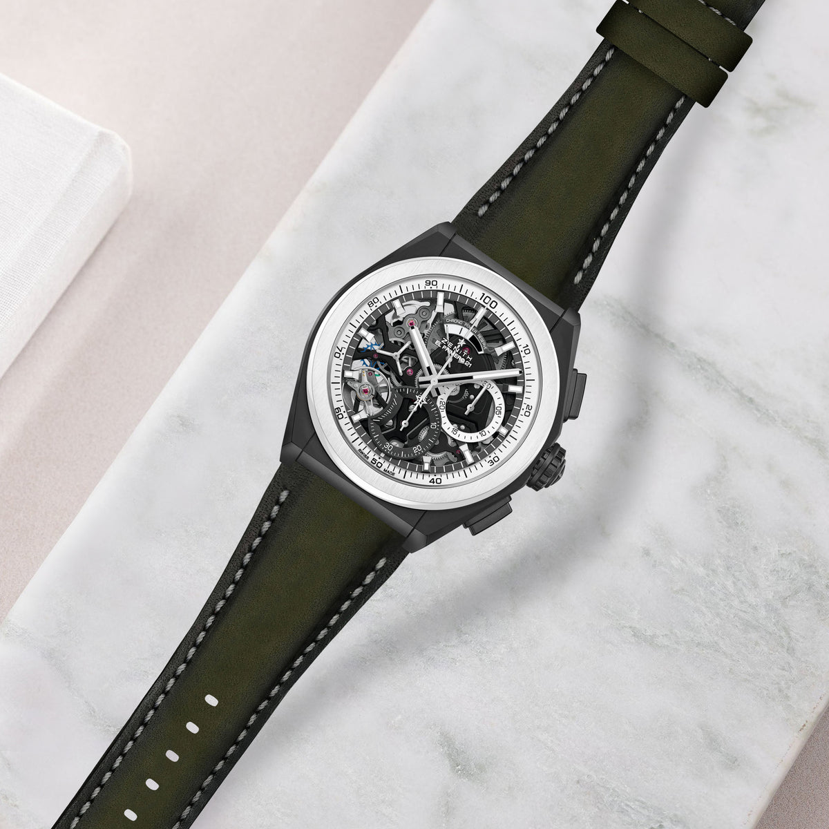 Zenith Defy Straps - Dappled Olive – Liger Straps