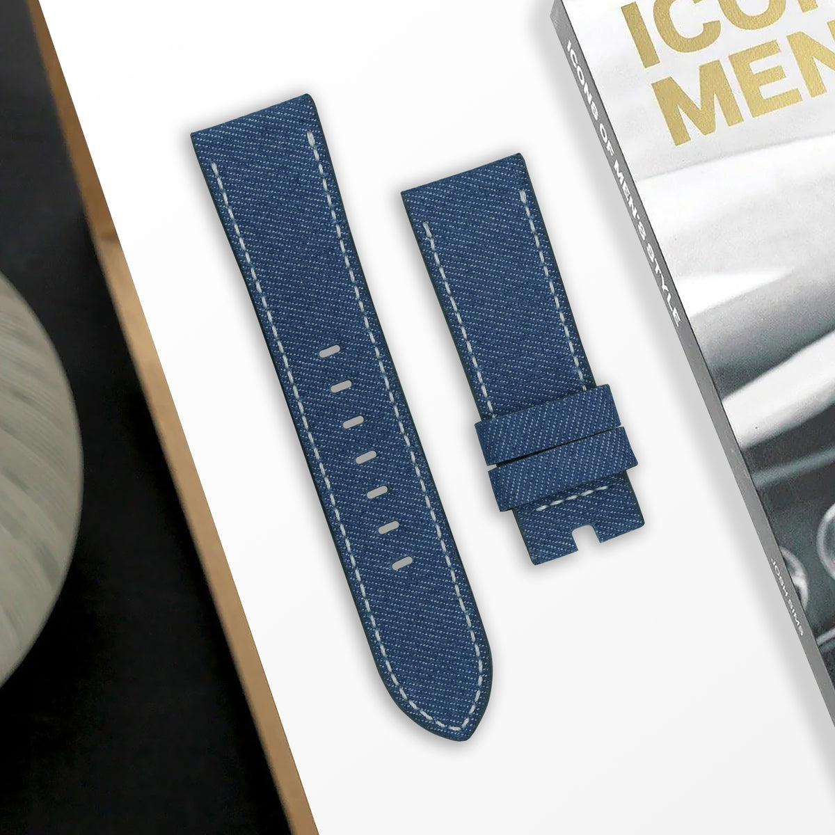 Panerai Submersible Straps - Denim Blue Dawn – Liger Straps