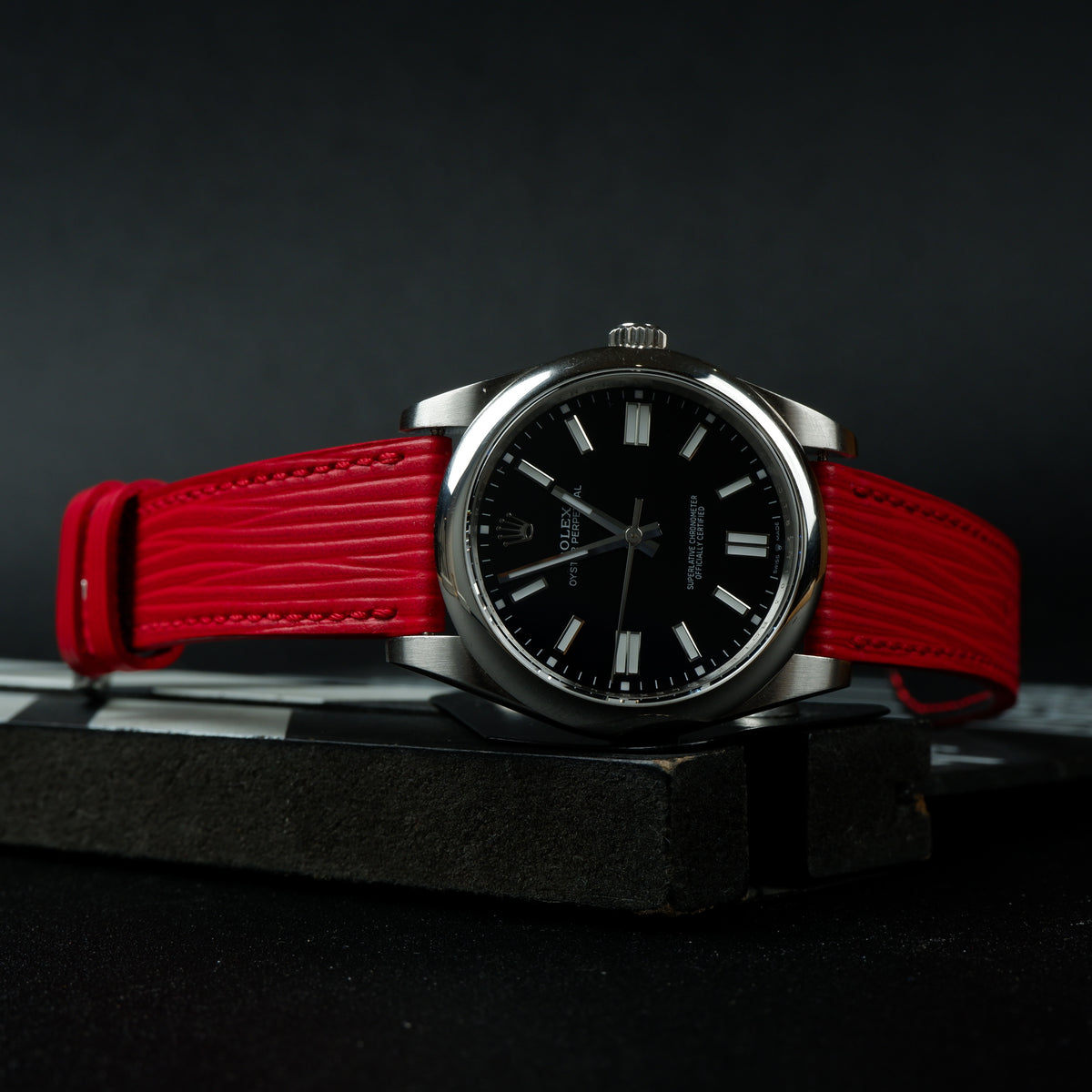 Rolex Oyster Perpetual Straps - Epi Red – Liger Straps