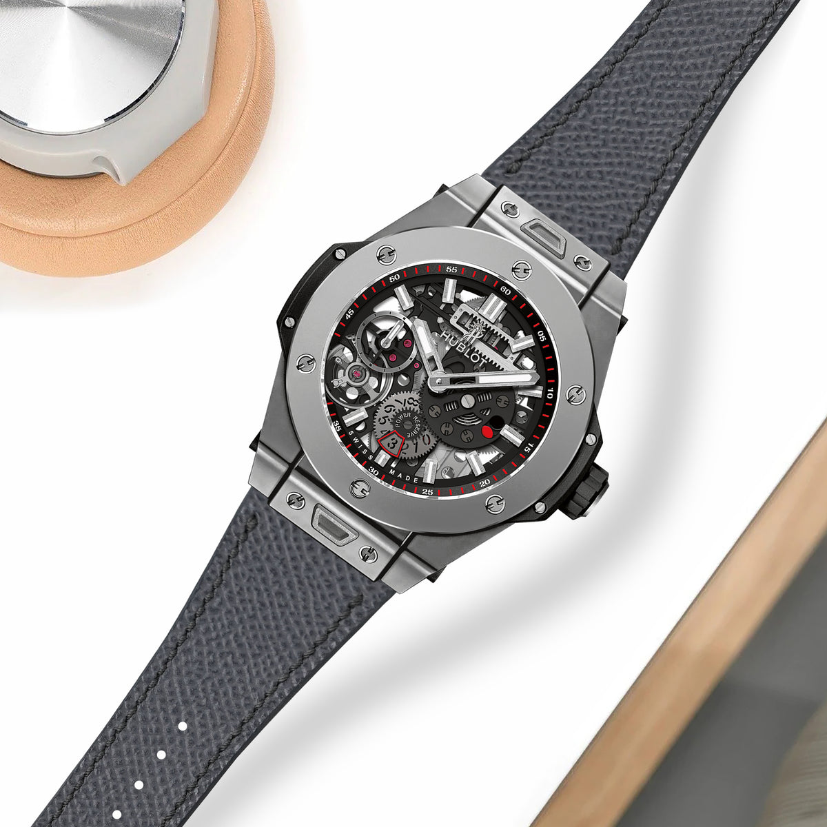 Hublot Unico One Click Straps - Epsom Grey – Liger Straps