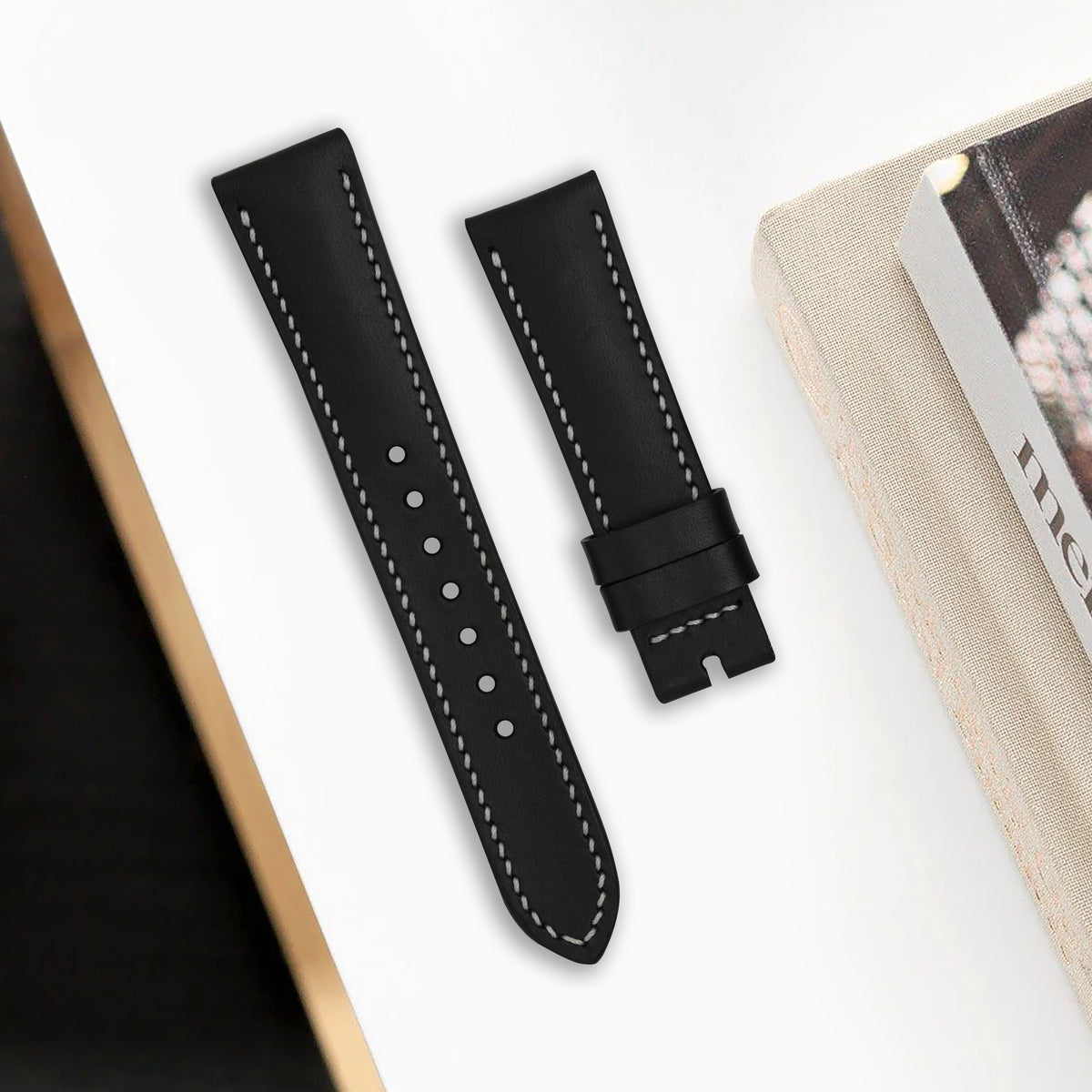 Omega Seamaster Planet Ocean Straps - Minerva Black – Liger Straps