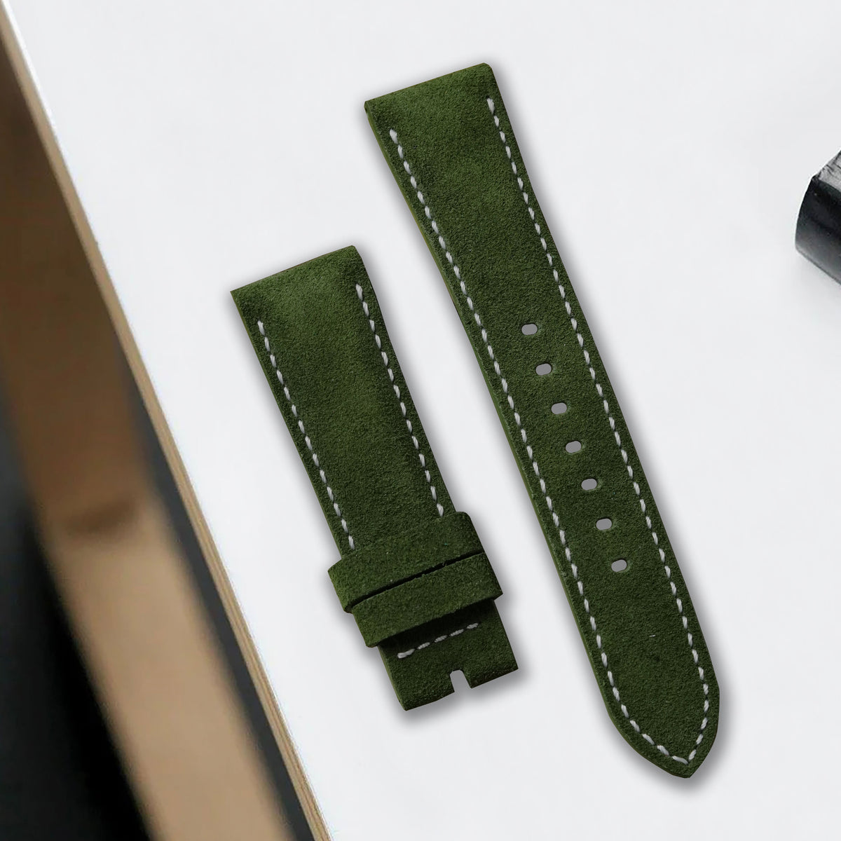 Omega Speedmaster Heritage Straps - Suede Army – Liger Straps