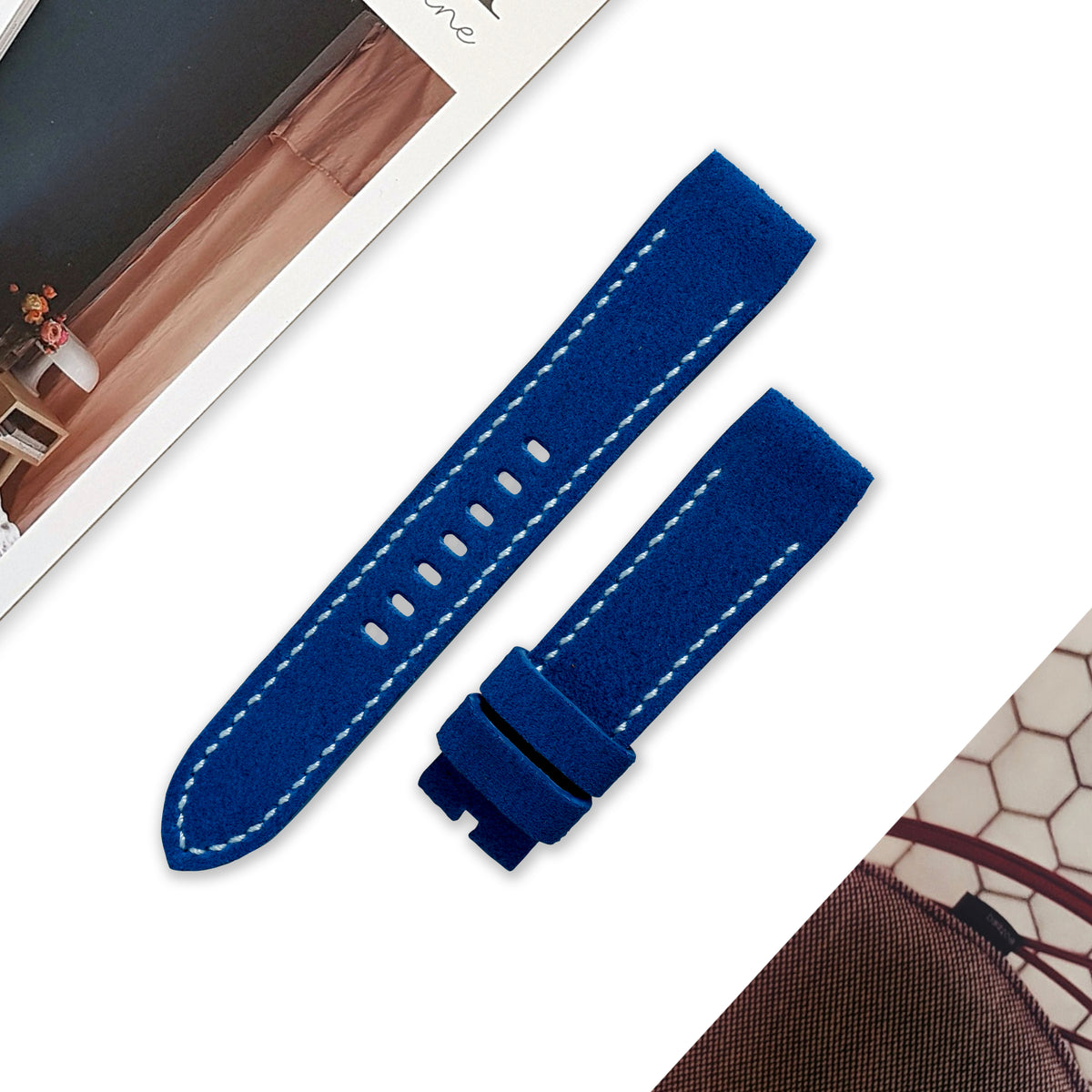 IWC Easx Change Straps - Suede Blue – Liger Straps