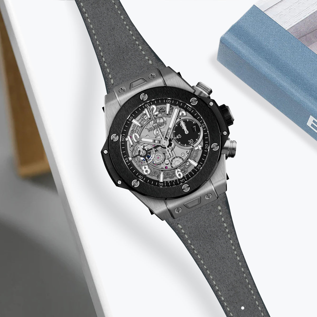 Hublot Unico One Click Straps - Suede Grey – Liger Straps