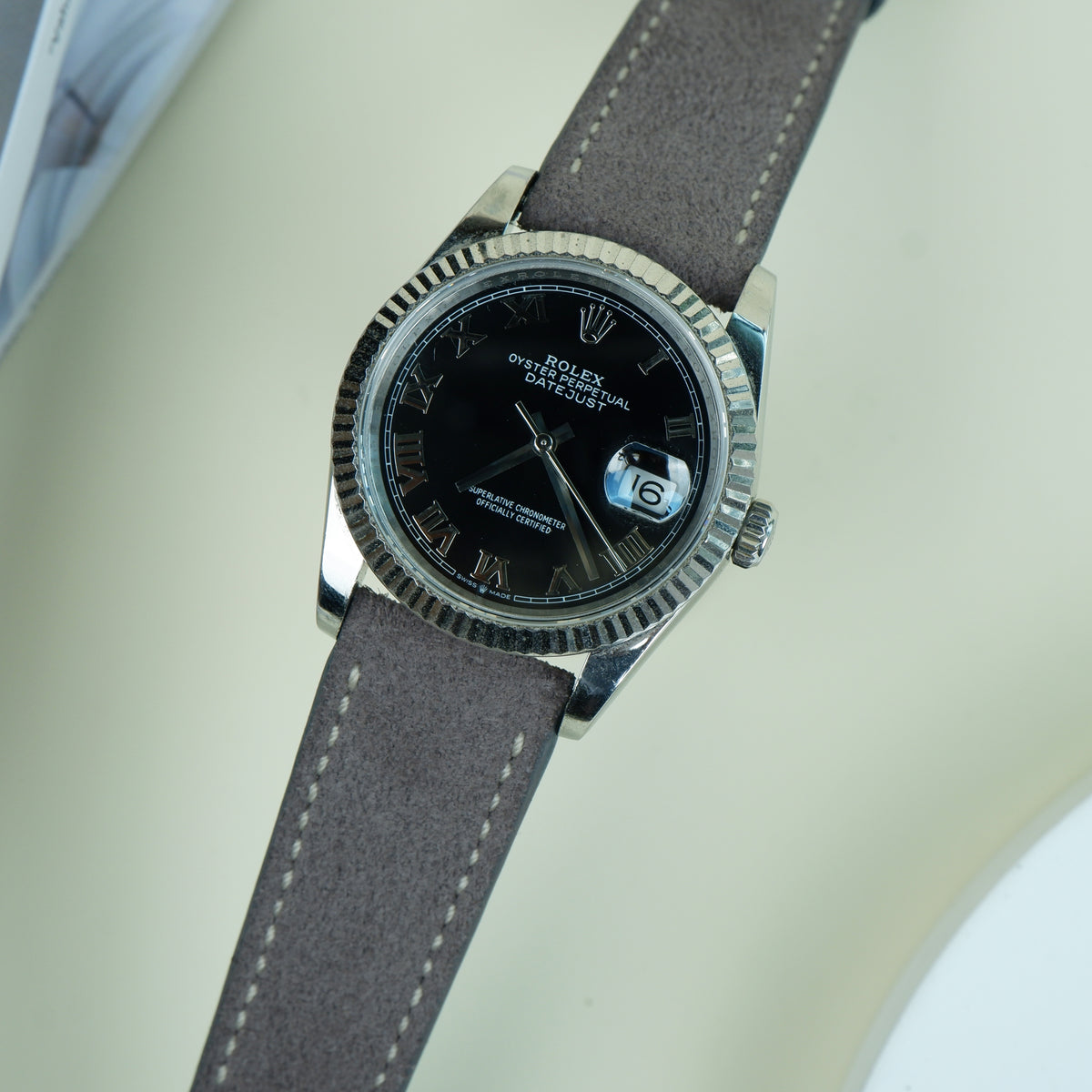 Rolex Datejust Straps - Nubuck Grey – Liger Straps