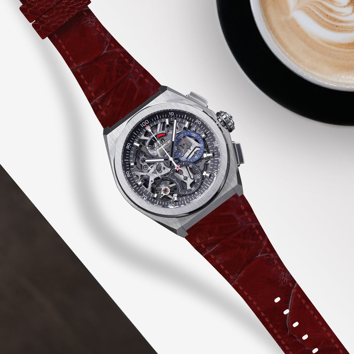 Zenith Defy Straps - Ostrich Leg Brick – Liger Straps