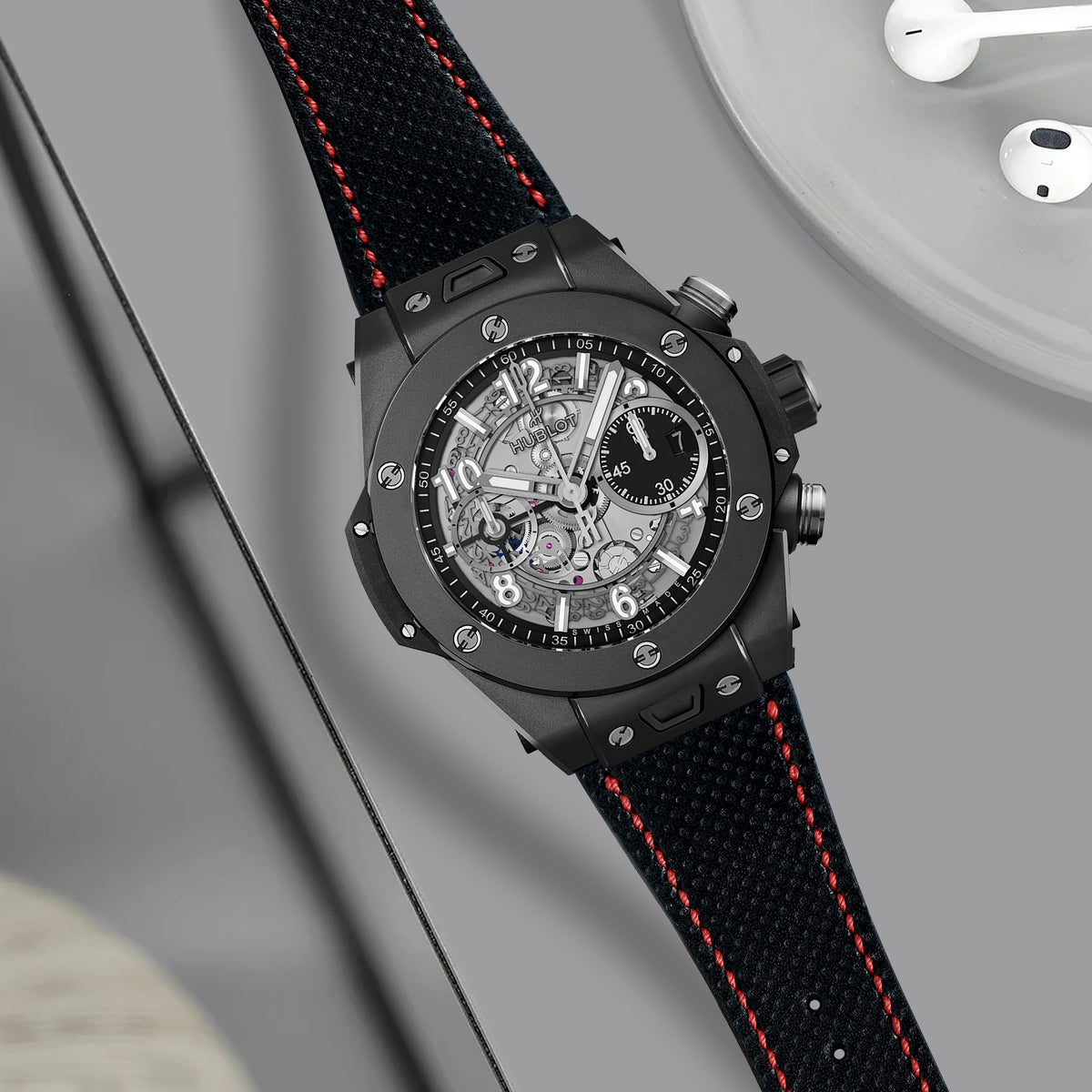 Hublot Unico One Click Straps - Perforated Black – Liger Straps