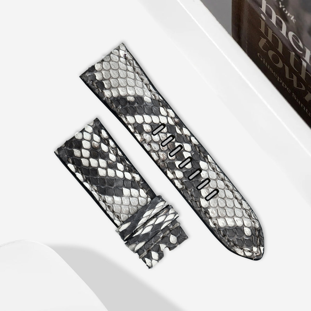 Panerai Submersible Straps - Python White – Liger Straps