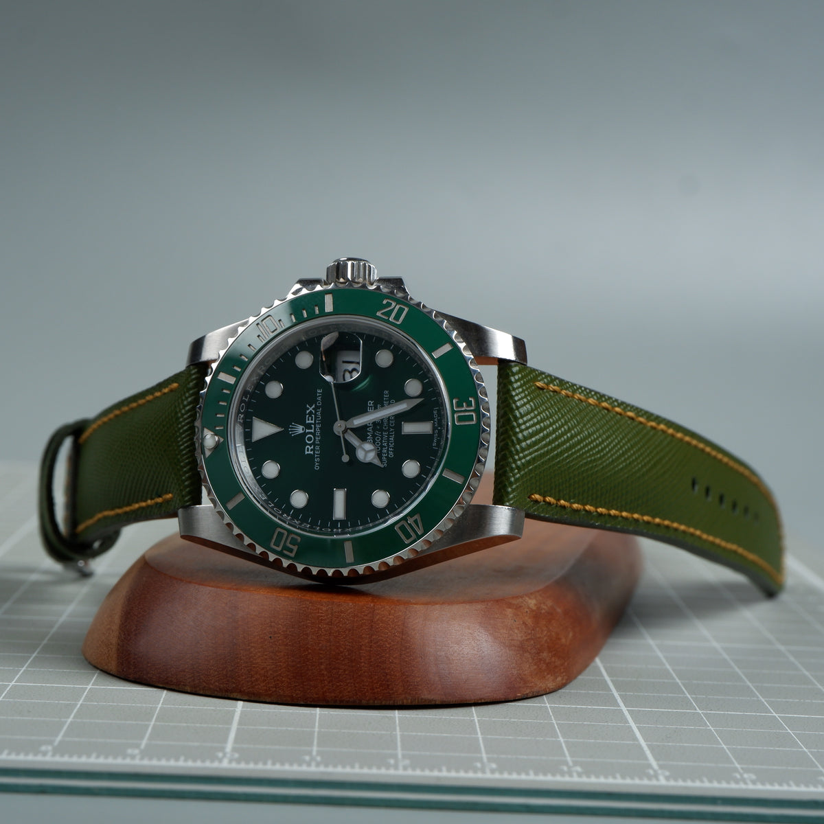 Rolex Submariner Green hulk Straps - Saffiano Army Green – Liger Straps