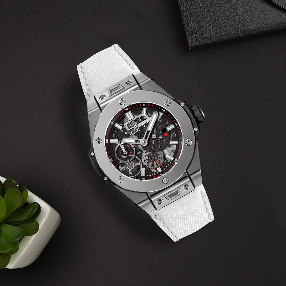 Hublot Unico One Click Straps - Saffiano White – Liger Straps