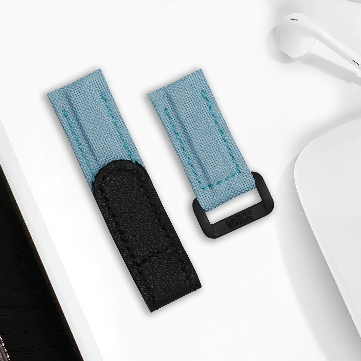 Ready made 20mm Straps - Velcro Canvas Extreme Padded Sky Blue – Liger ...