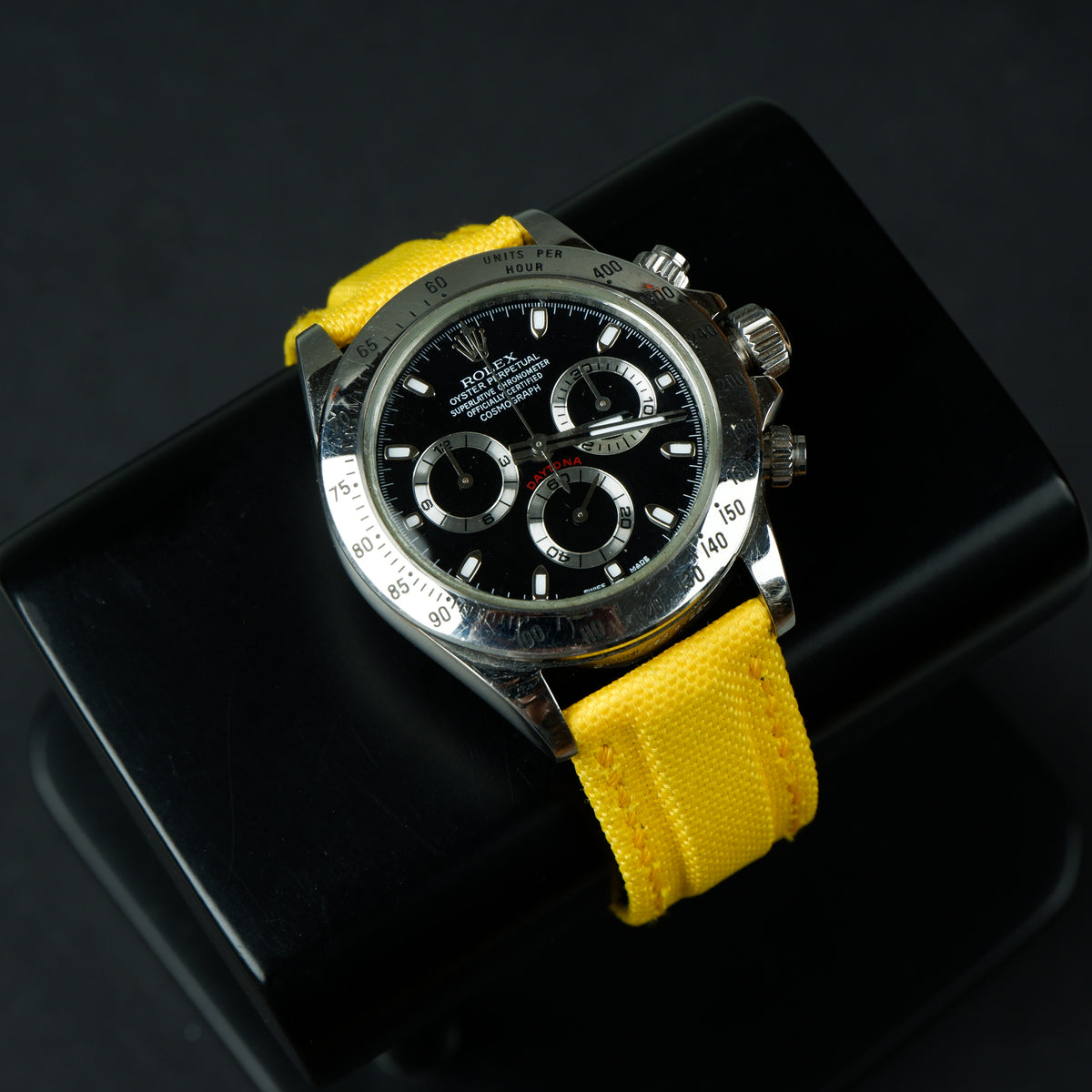Rolex Daytona Straps - Velcro Canvas Extreme Padded Yellow – Liger Straps