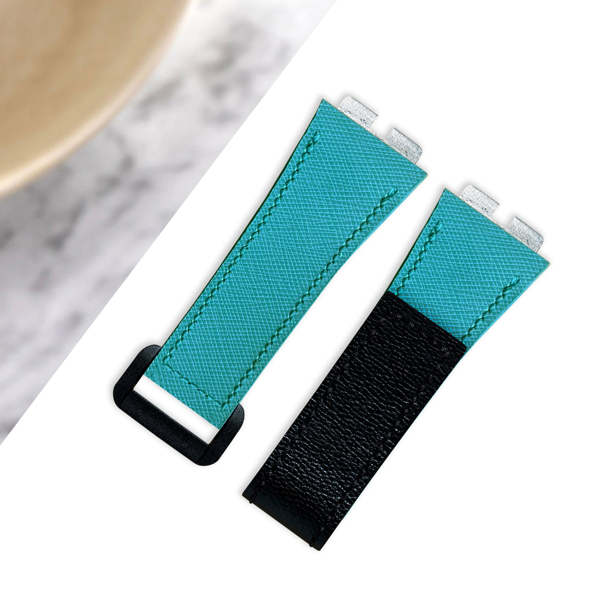 Hublot Unico One Click Velcro Straps - Velcro Saffiano Tiffany Blue ...