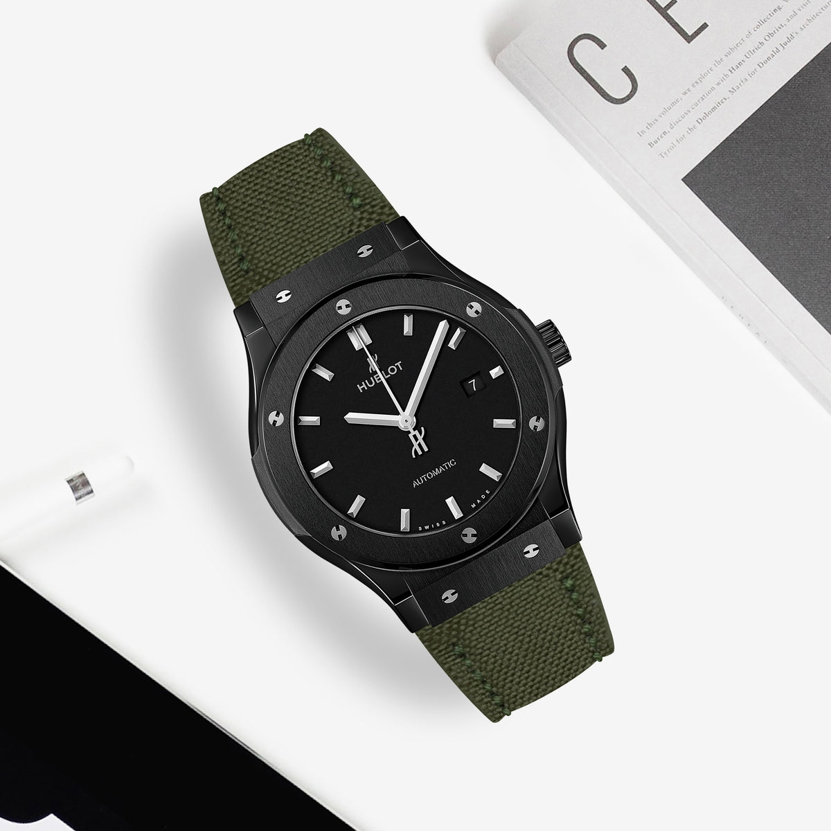 Hublot Classic Fusion Straps - Canvas Army Green – Liger Straps