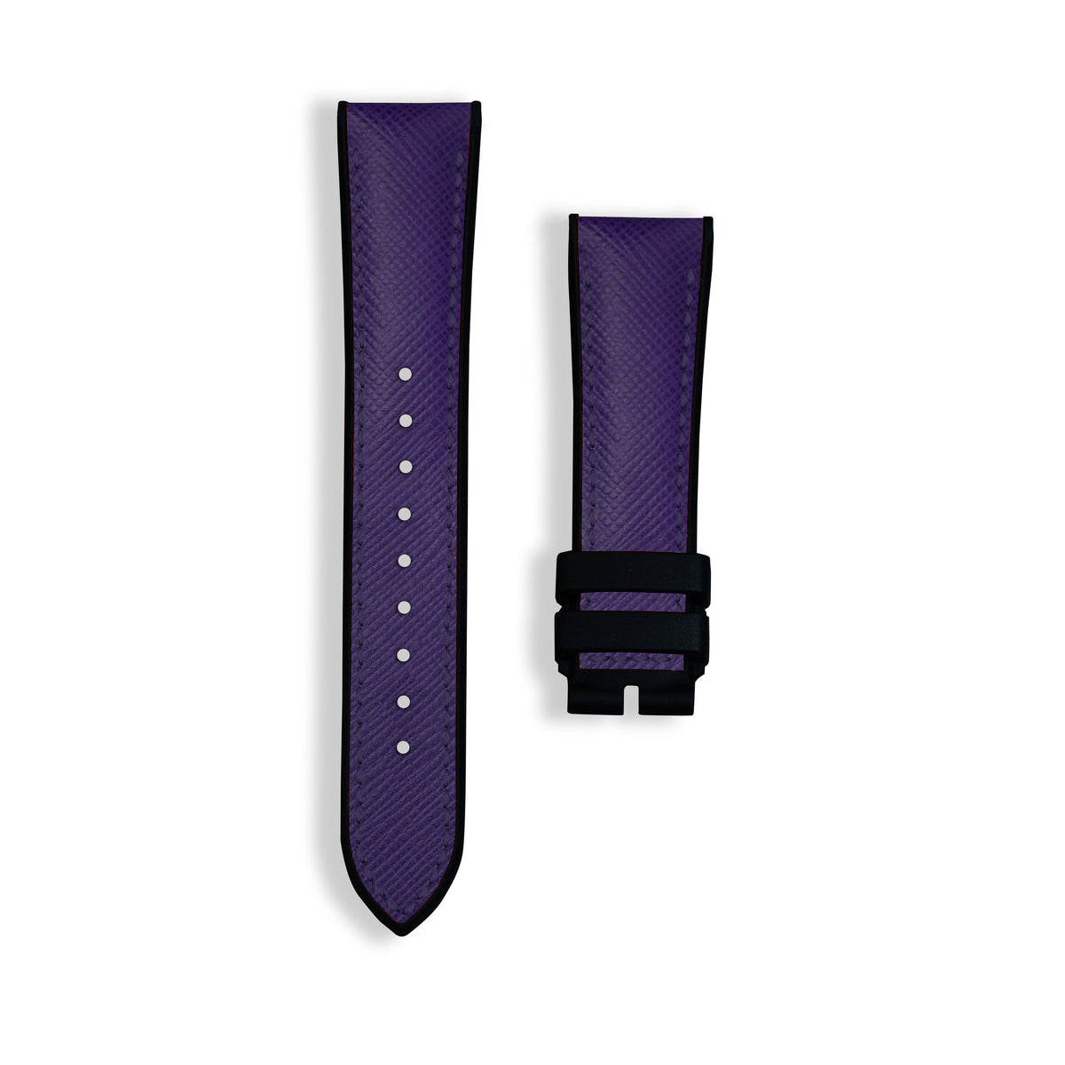Saffiano Purple - Rubber Lining – Liger Straps