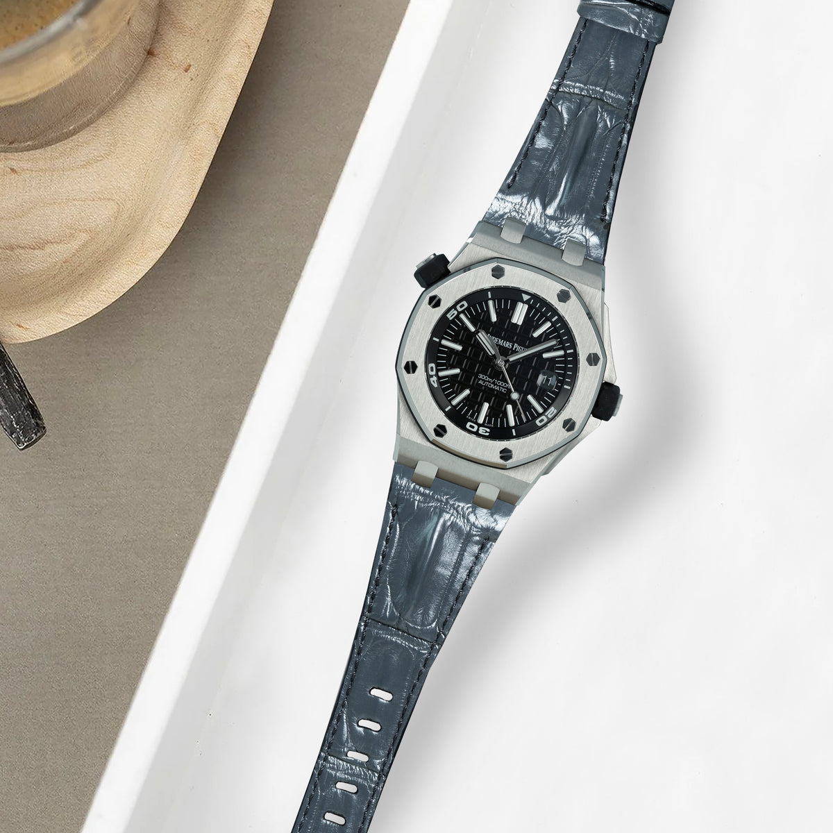 AP ROO Diver Straps - AP Hornback Dark Grey – Liger Straps