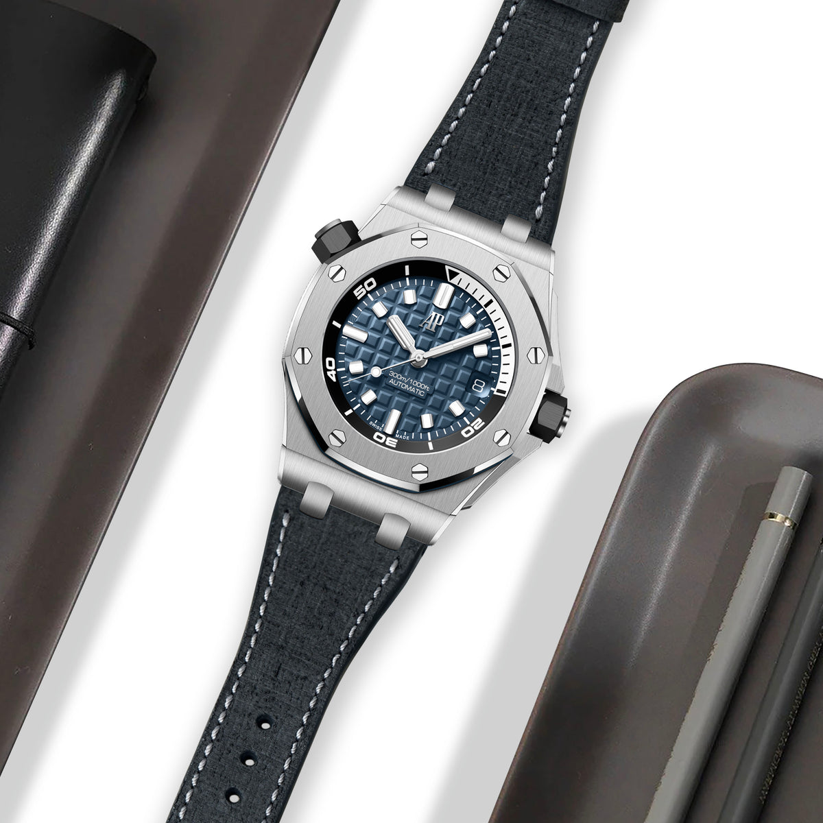 AP Interchangeable Quick Release Straps - AP Ospro Black – Liger Straps