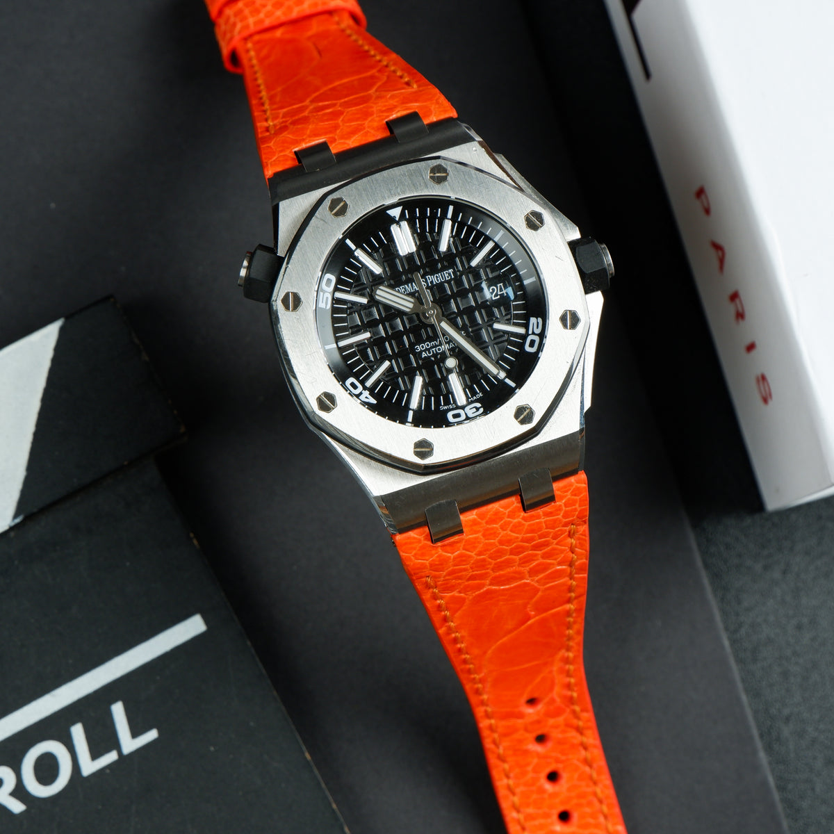 AP ROO Diver Straps - AP Ostrich Leg Orange – Liger Straps