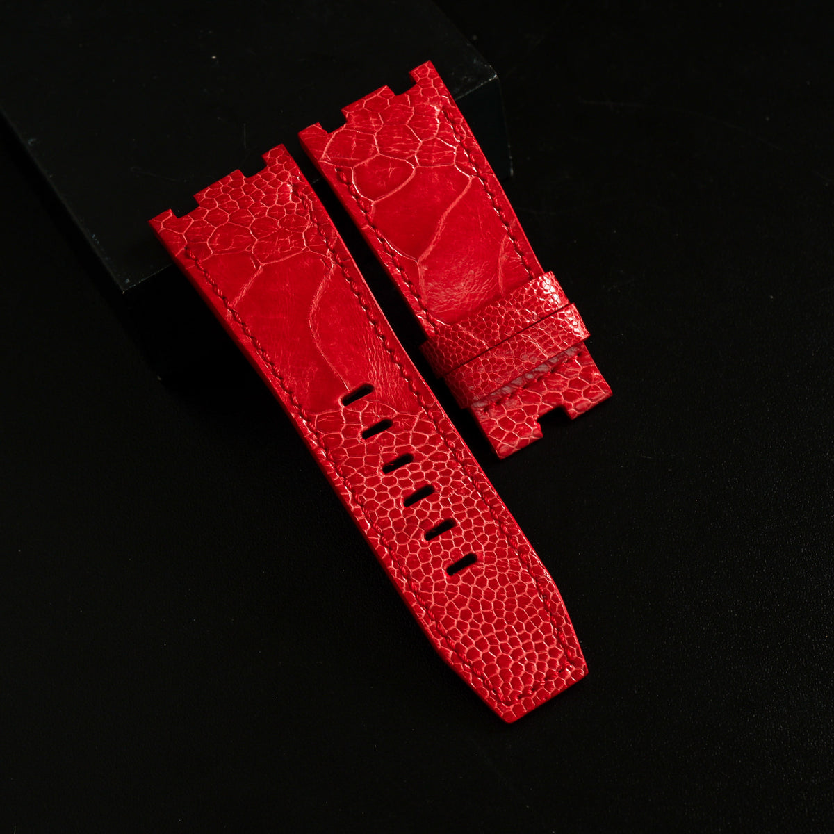 AP Interchangeable Quick Release Straps - AP Ostrich Leg Red – Liger Straps