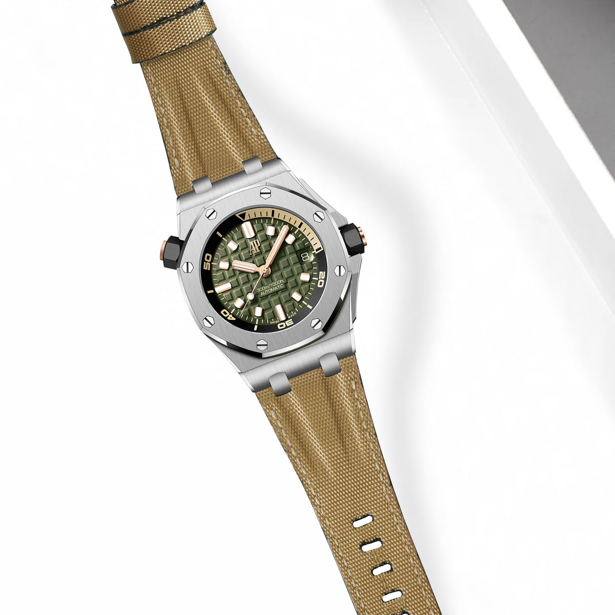 AP Interchangeable Quick Release Straps - AP The Beast Beige – Liger Straps