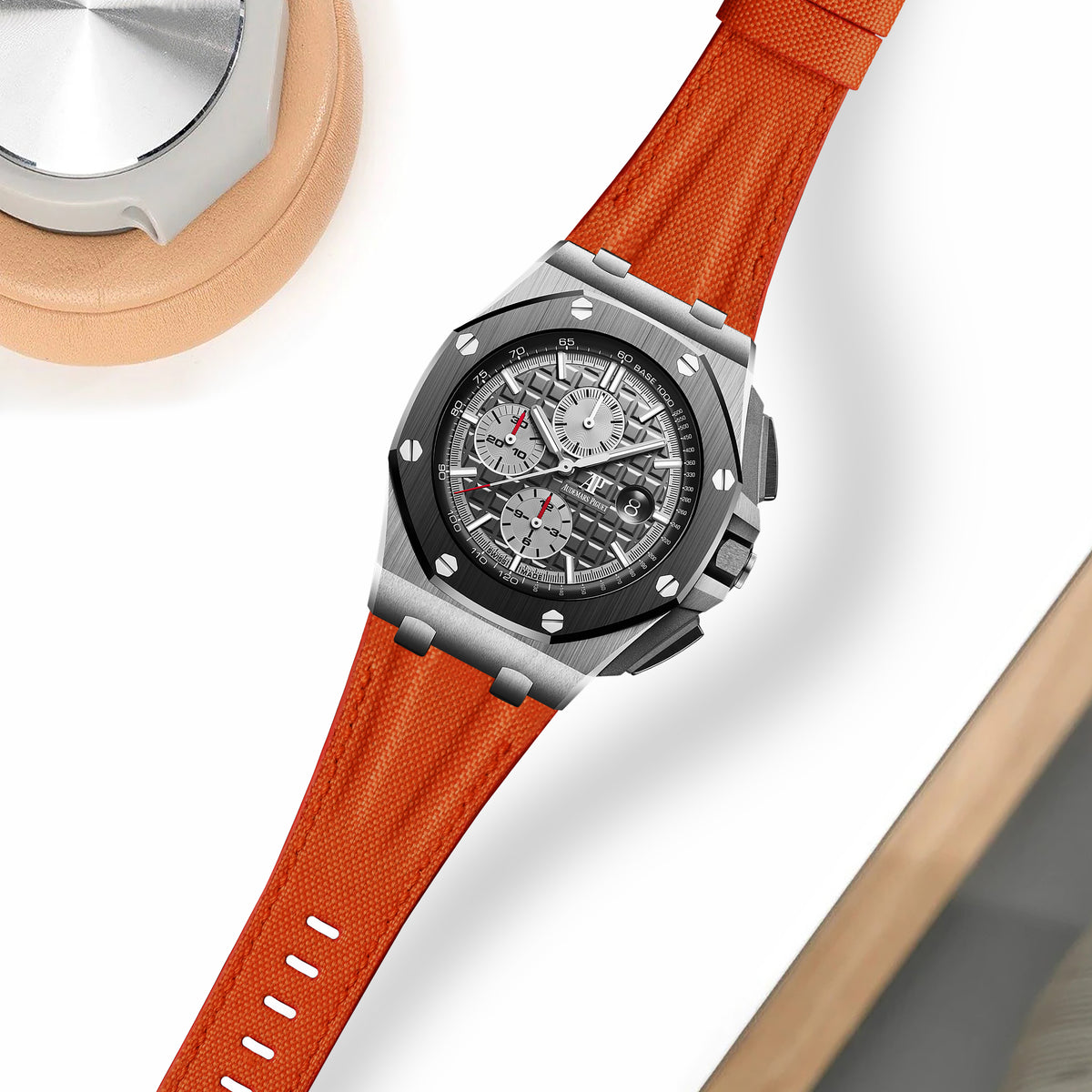 Ready Made Audemars Piguet 44mm Straps - AP The Beast Orange for AP RO ...