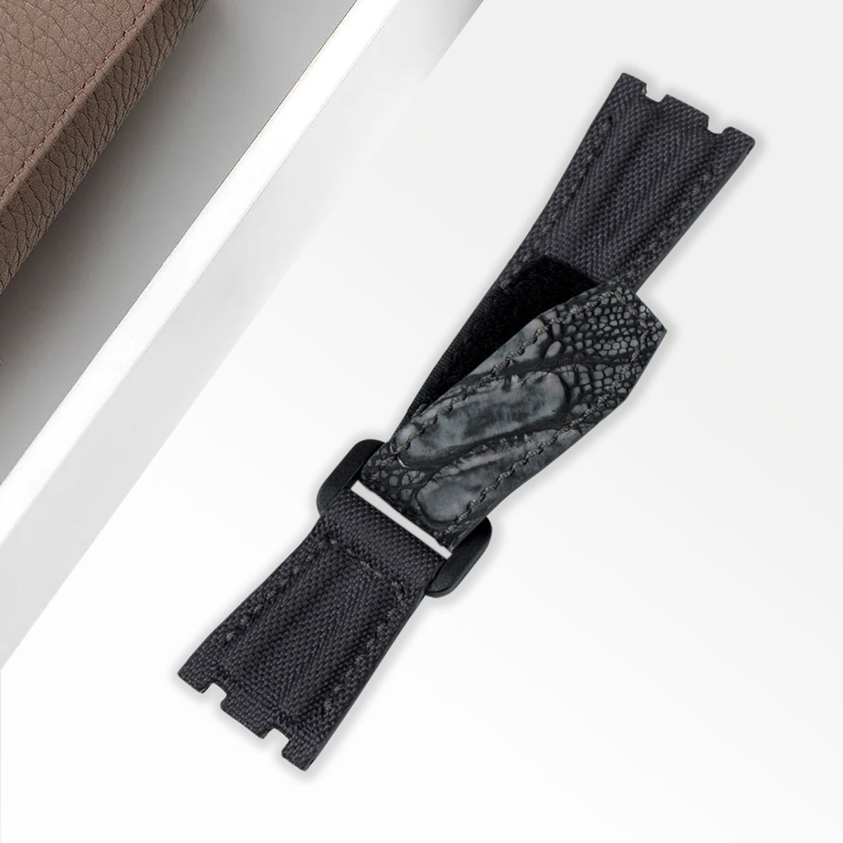 AP Royal Oak 39&41mm Straps - AP Velcro Phantom Dark Grey X Ostrich Le ...