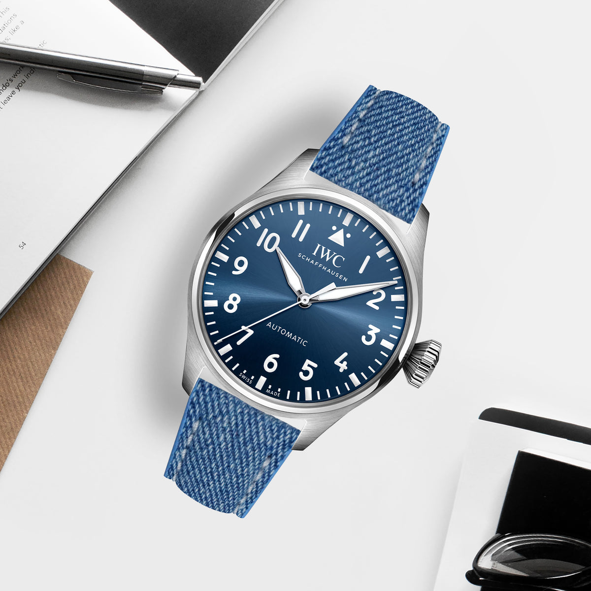 IWC Pilot Straps - Blue Jean – Liger Straps