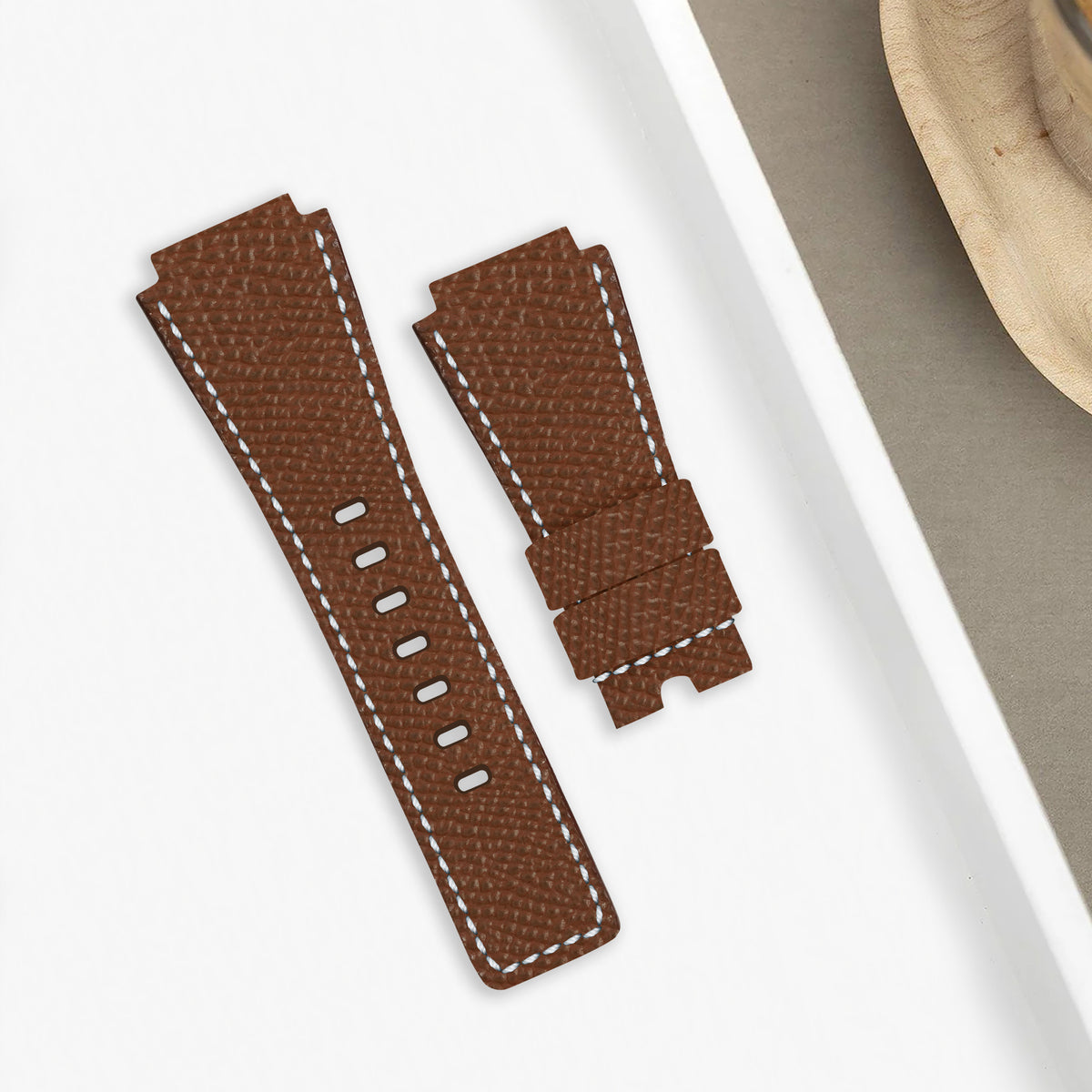 Bell Ross 01, 02, 03, BR X, BR S Straps - Epsom Brown – Liger Straps