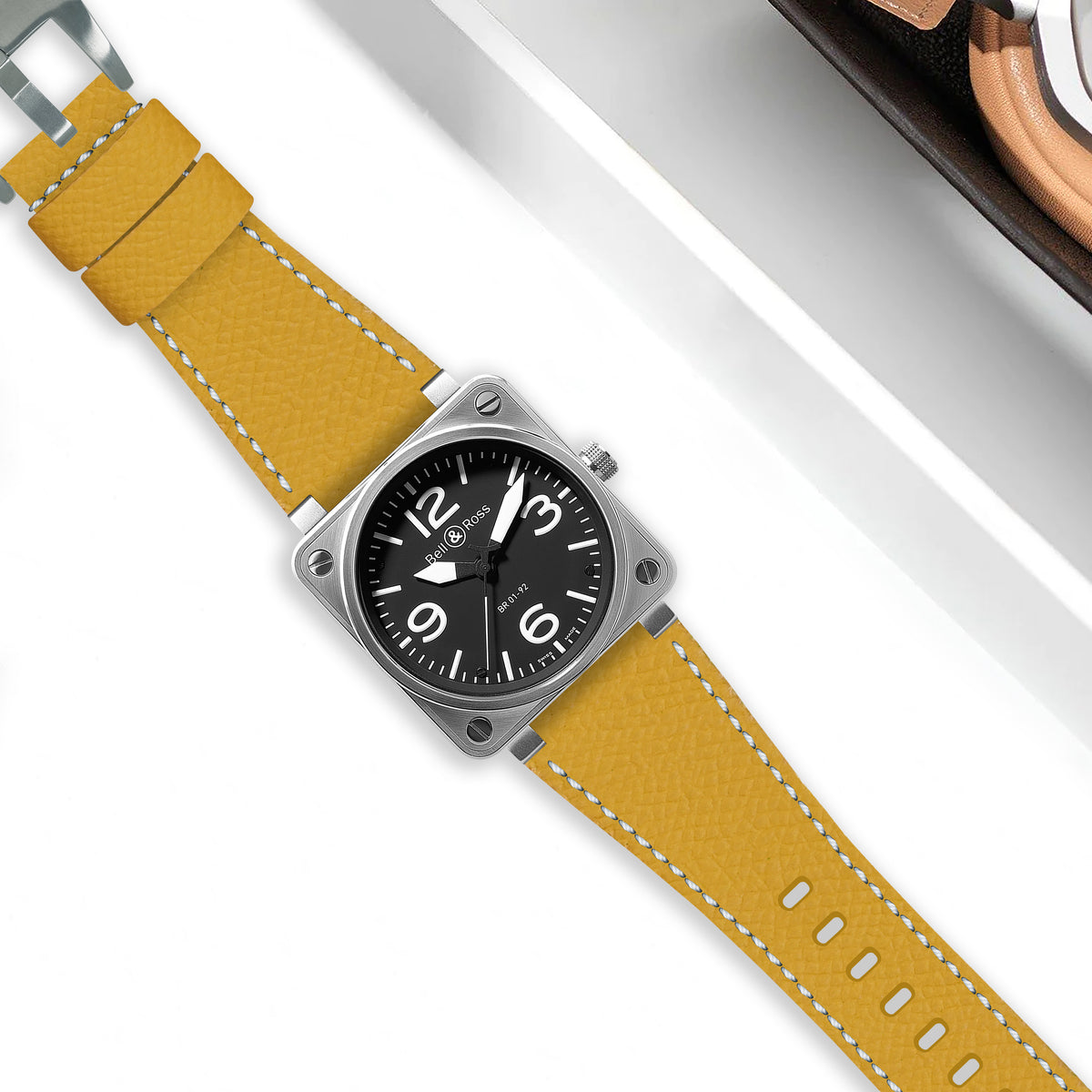 Bell Ross 01, 02, 03, BR X, BR S Straps - Epsom Yellow – Liger Straps
