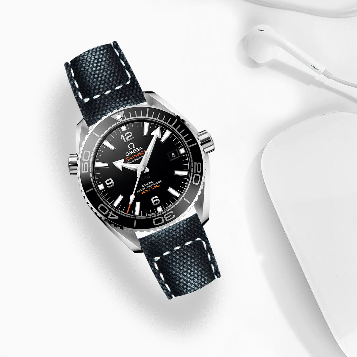 Omega Seamaster Planet Ocean Straps - Canvas Anthracite – Liger Straps