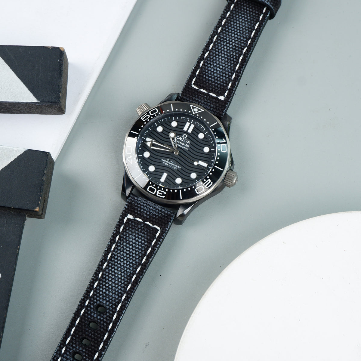 Omega Seamaster Diver 300m Straps - Canvas Anthracite – Liger Straps