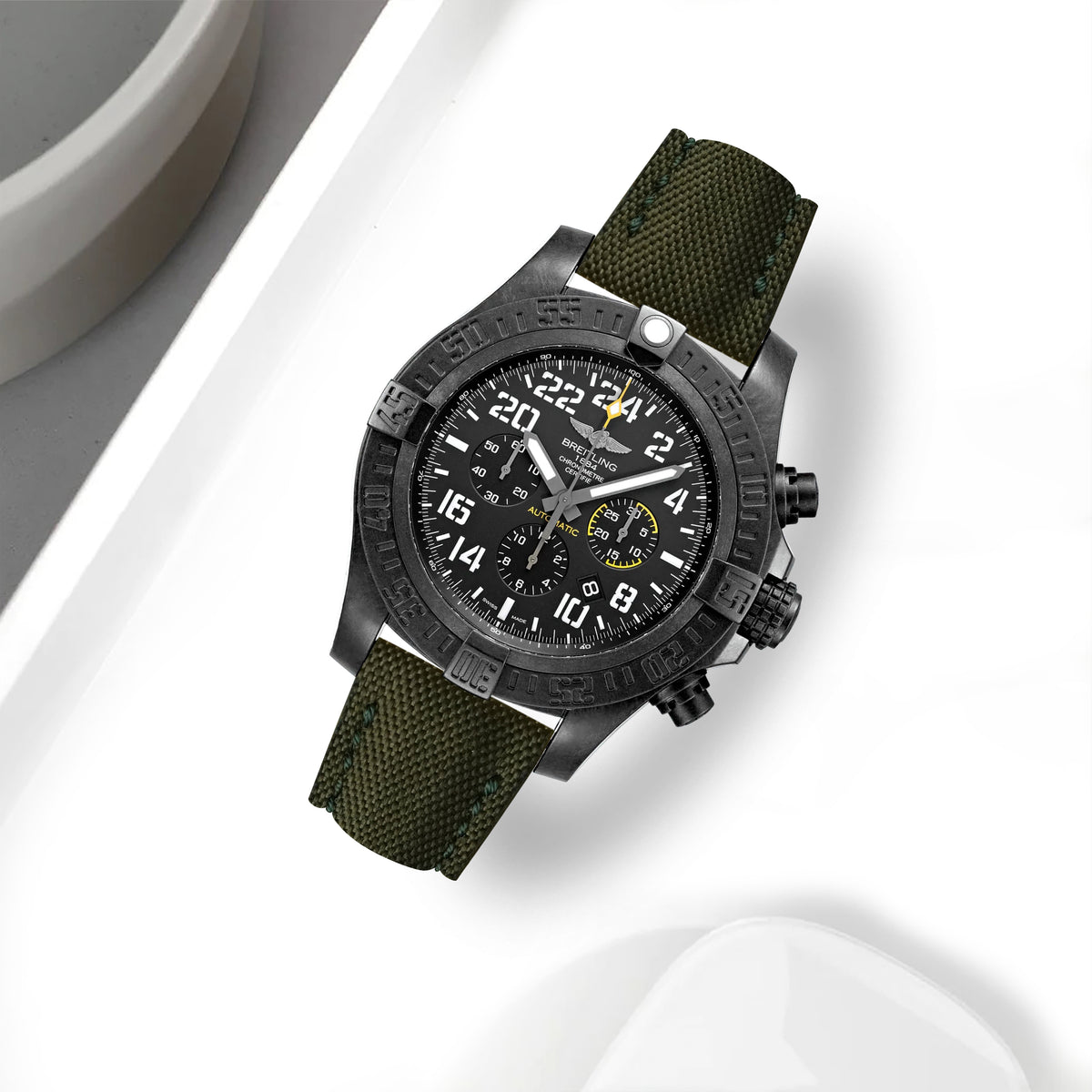 Breitling Avenger Straps - Canvas Army Green – Liger Straps