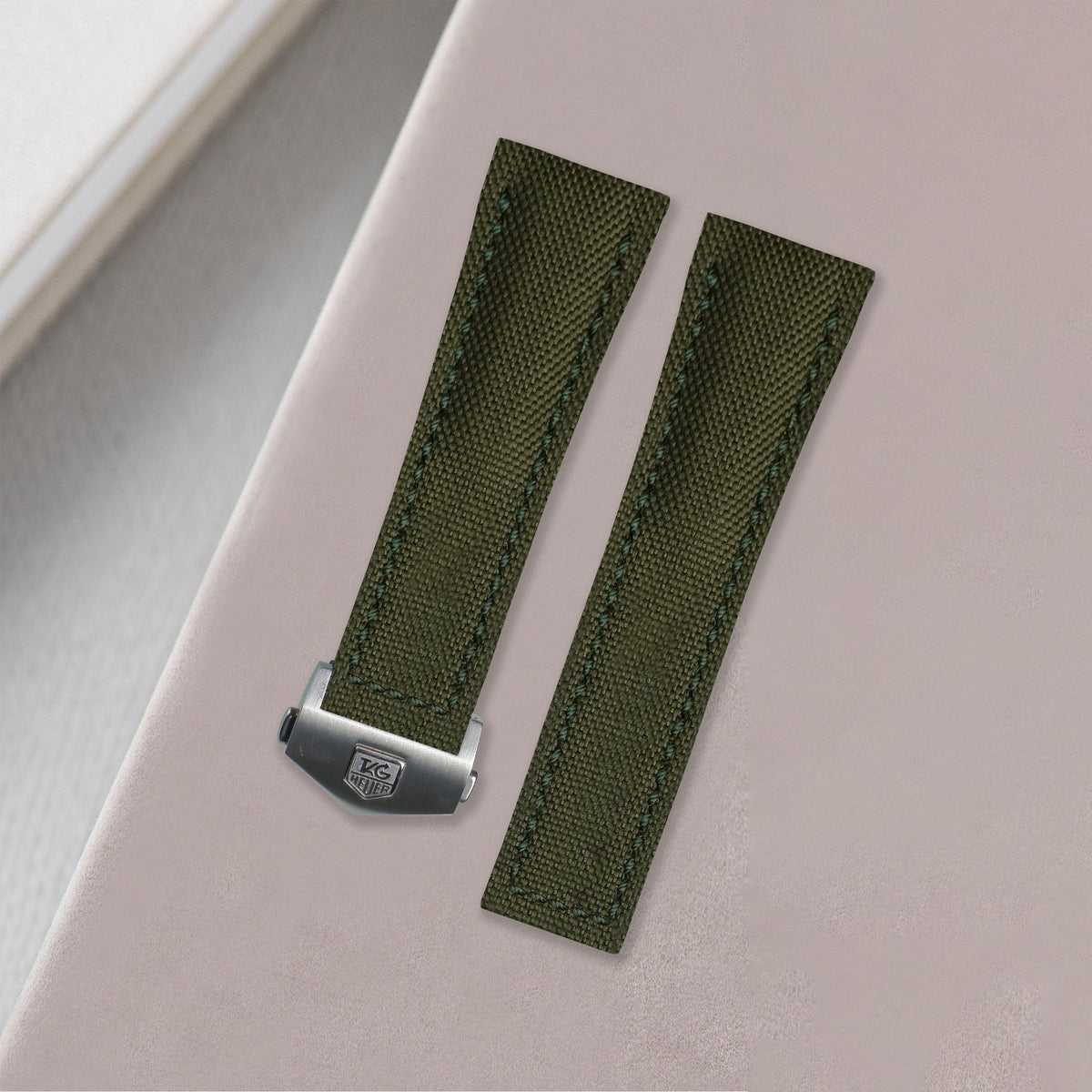 Tag heuer Aquaracer Straps - Canvas Army Green – Liger Straps