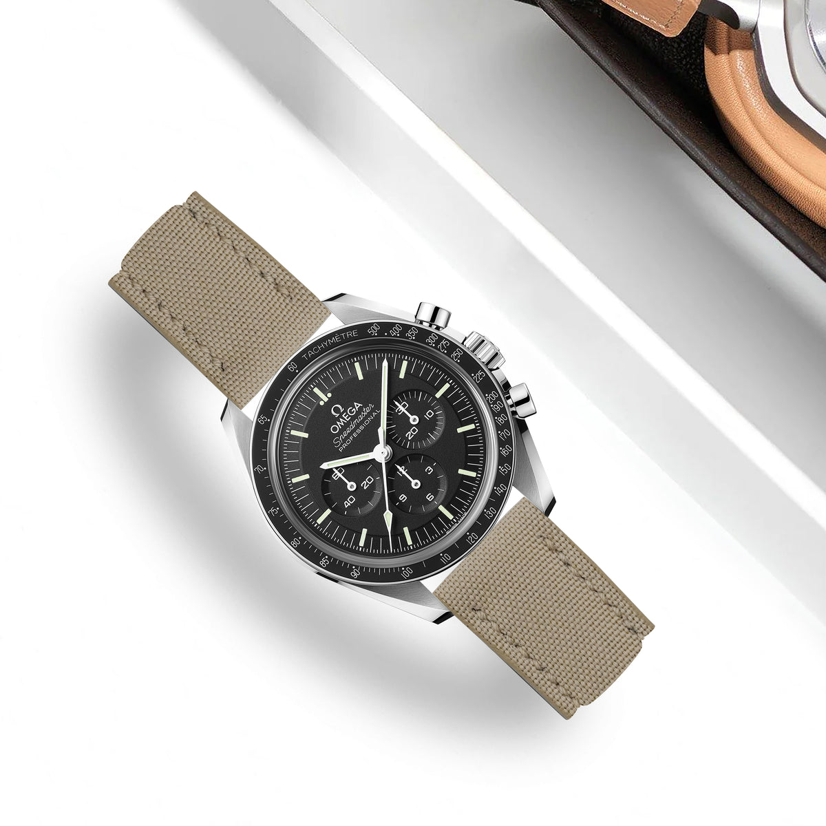 Omega Speedmaster Moonwatch Straps - Canvas Beige – Liger Straps