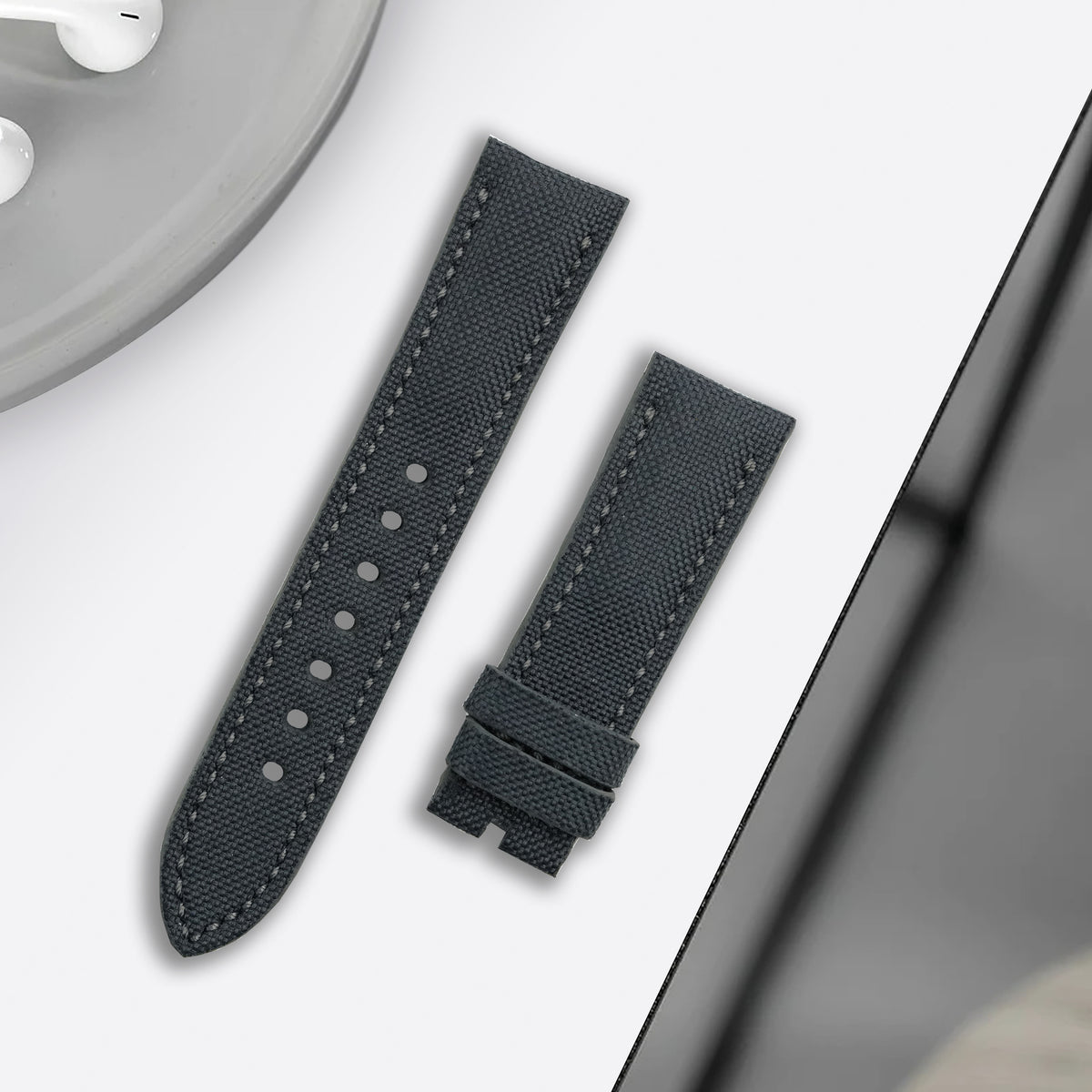 Omega Seamaster Planet Ocean Straps - Canvas Dark Grey – Liger Straps