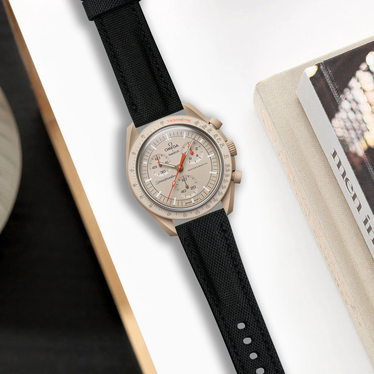 Omega MoonSwatch X Swatch Straps - Canvas Extreme Padded Black – Liger ...