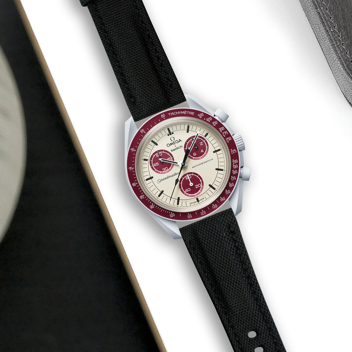 Omega MoonSwatch X Swatch Straps - Canvas Extreme Padded Black – Liger ...